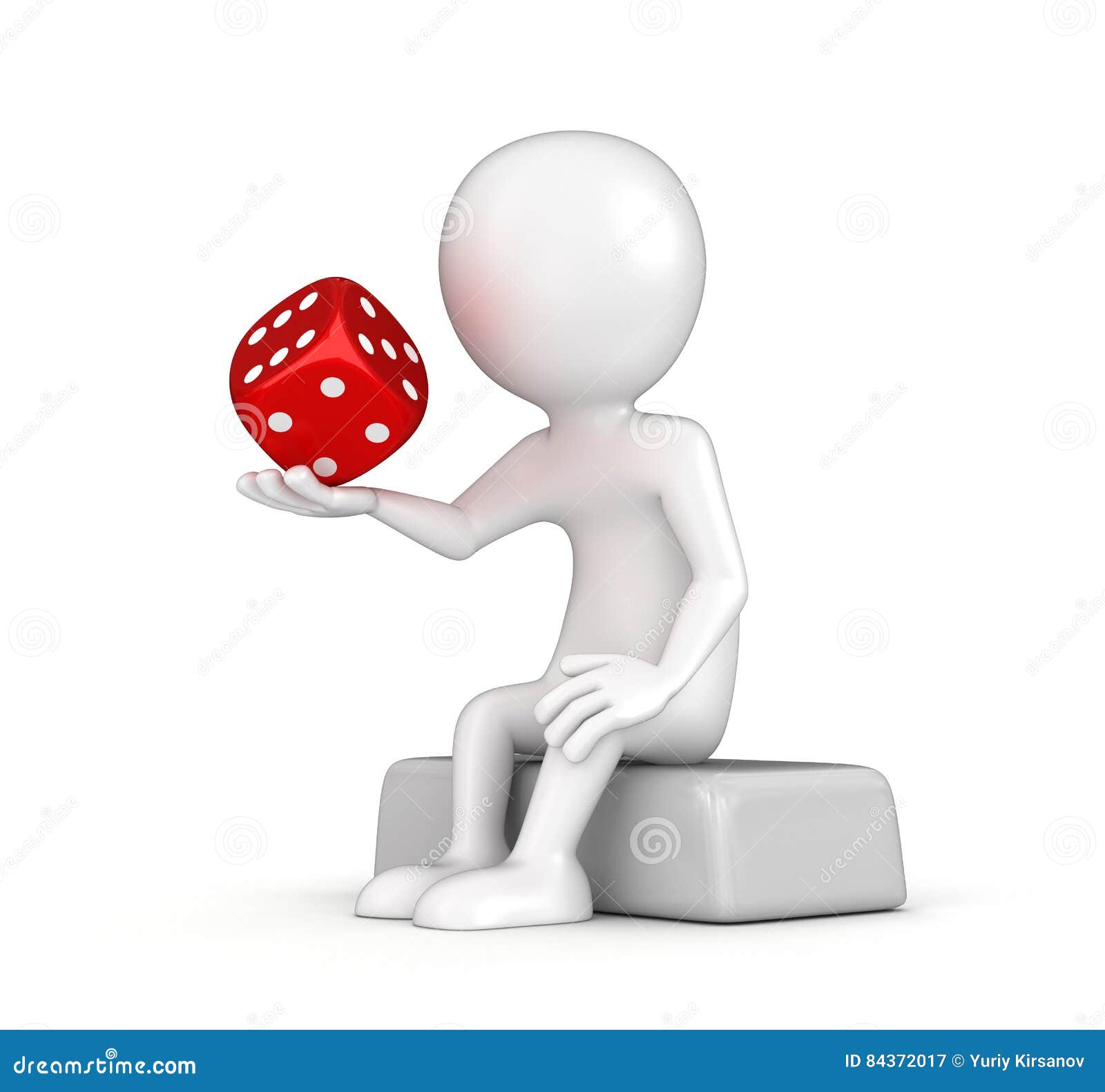 Man and dice stock illustration. Illustration of male - 84372017