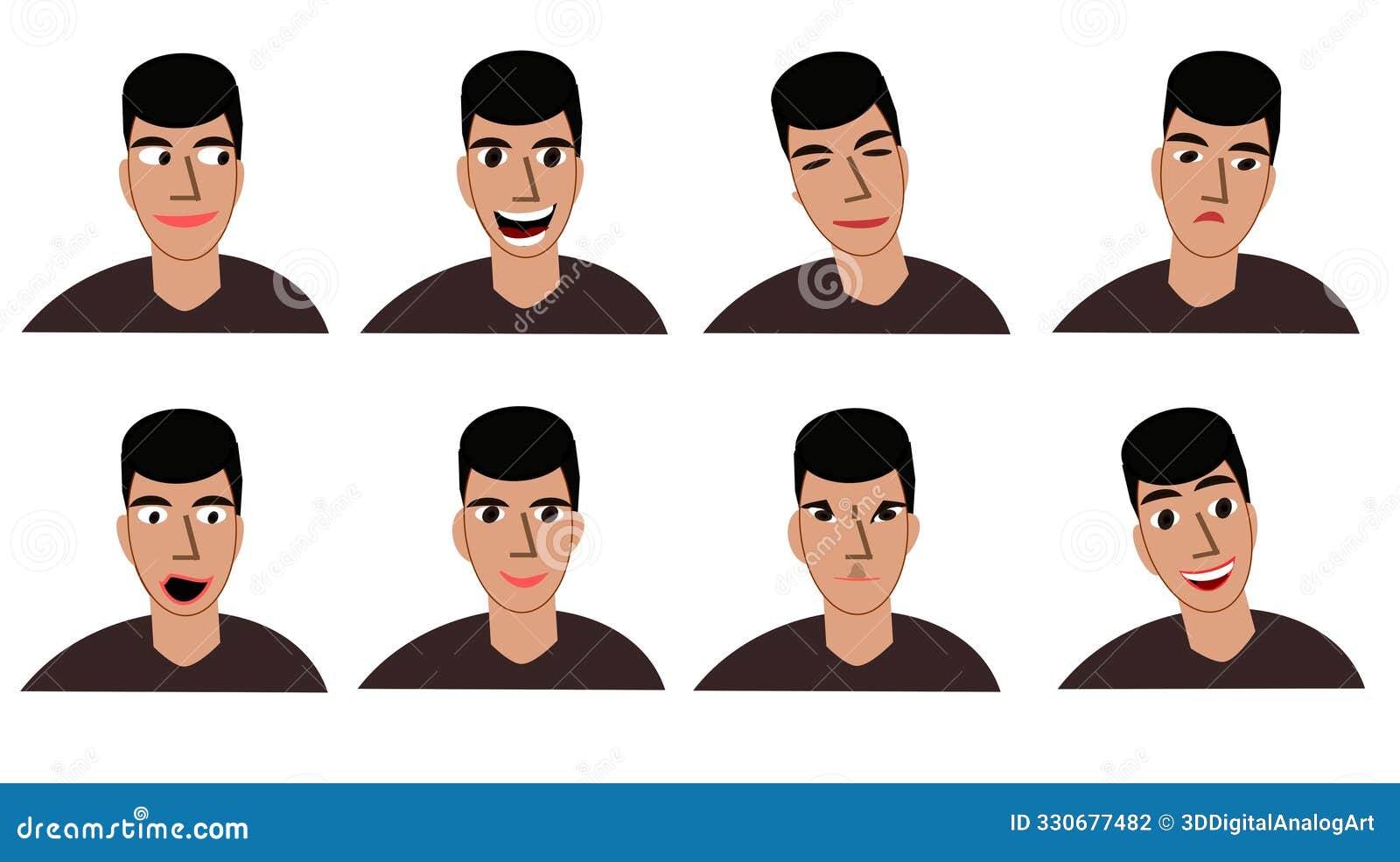 Emotional Expressions Set 5 Cartoon Vector | CartoonDealer.com #27874701