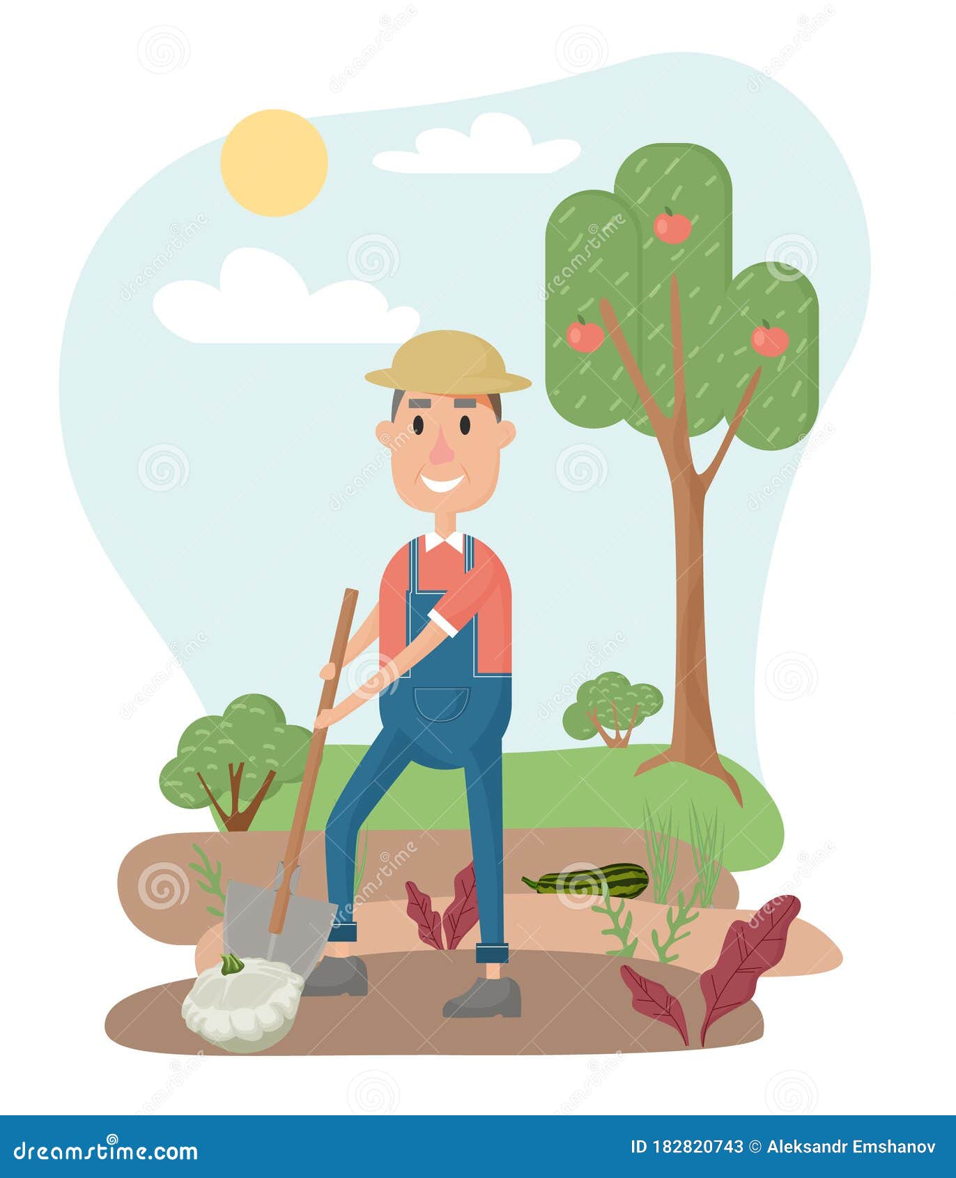 Garden Plot With Greenhouse And High Beds Stock Image | CartoonDealer ...