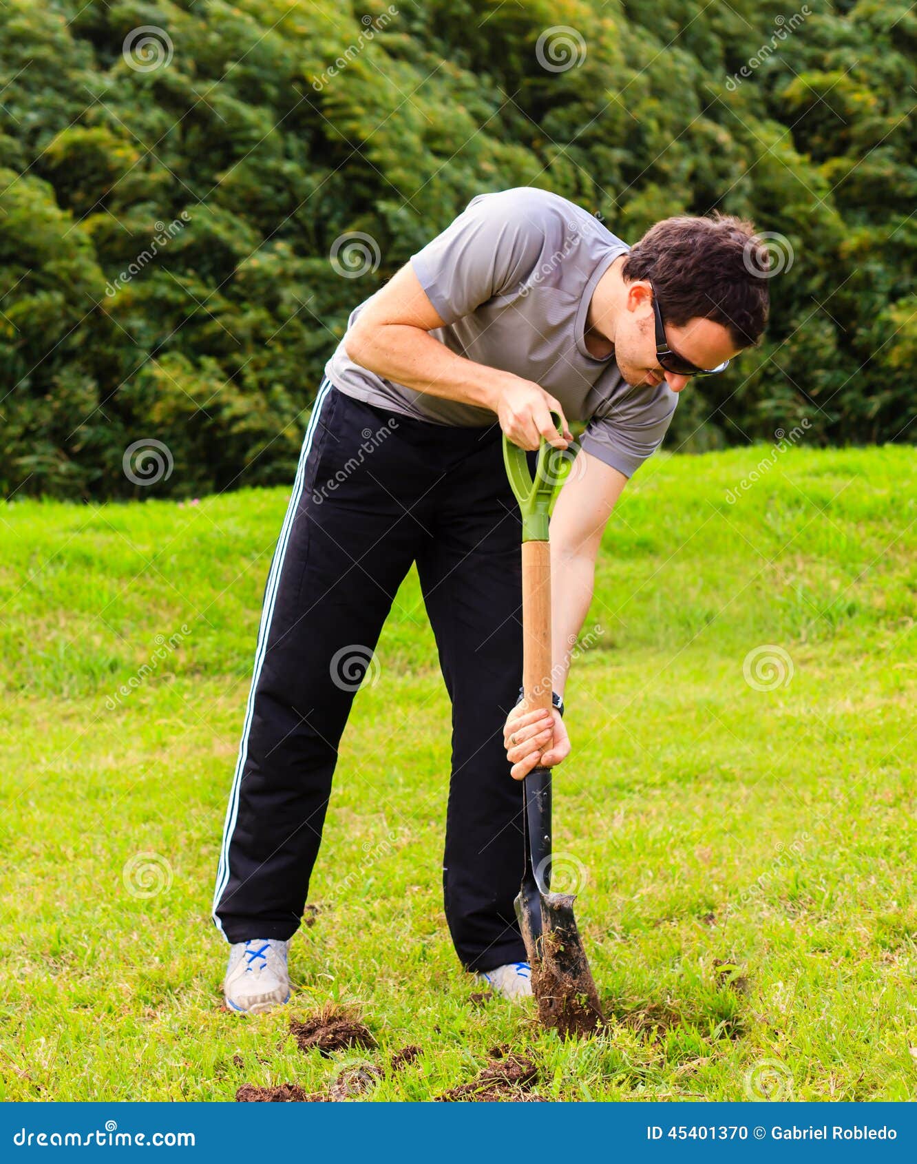 Man digging stock photo. Image of agriculture, clothes - 45401370