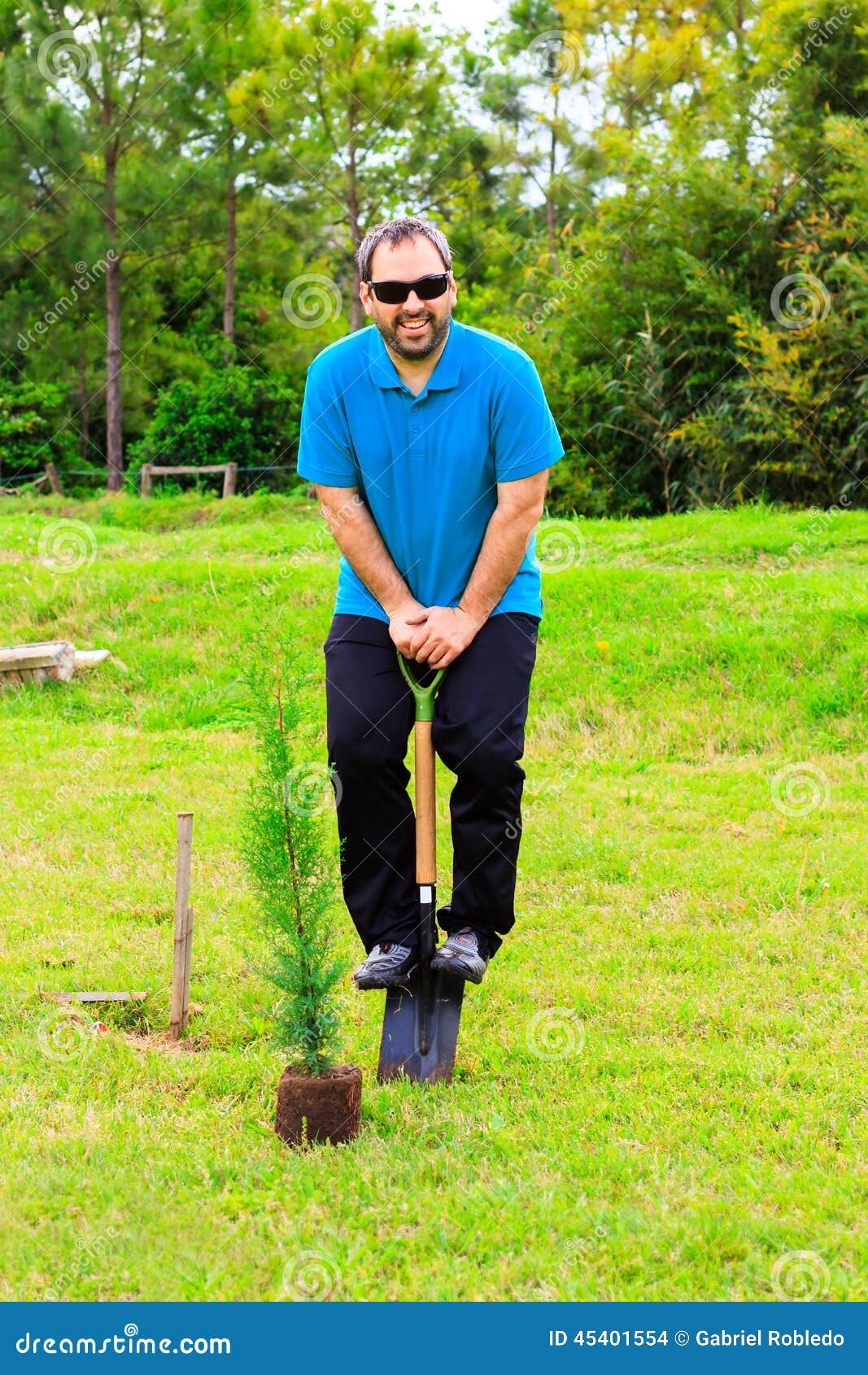 Man digging stock photo. Image of colorful, adult, dirt - 45401554