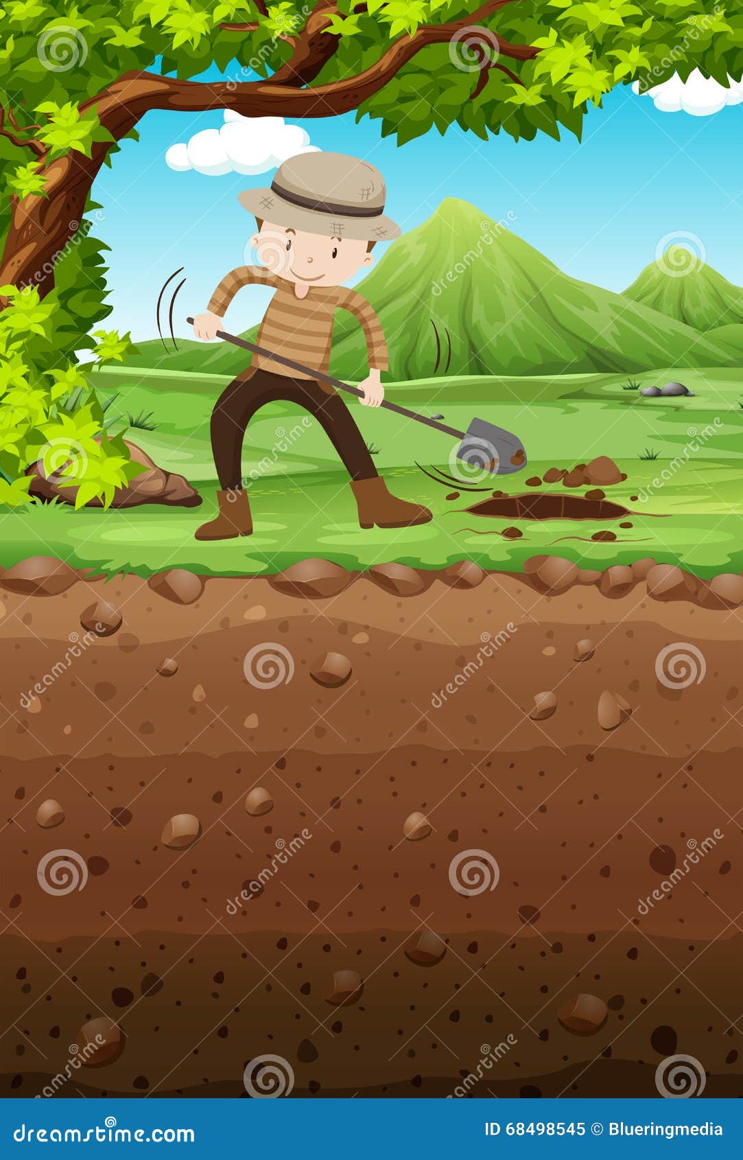 Man Digging Graphics Stock Illustrations – 37 Man Digging Graphics ...