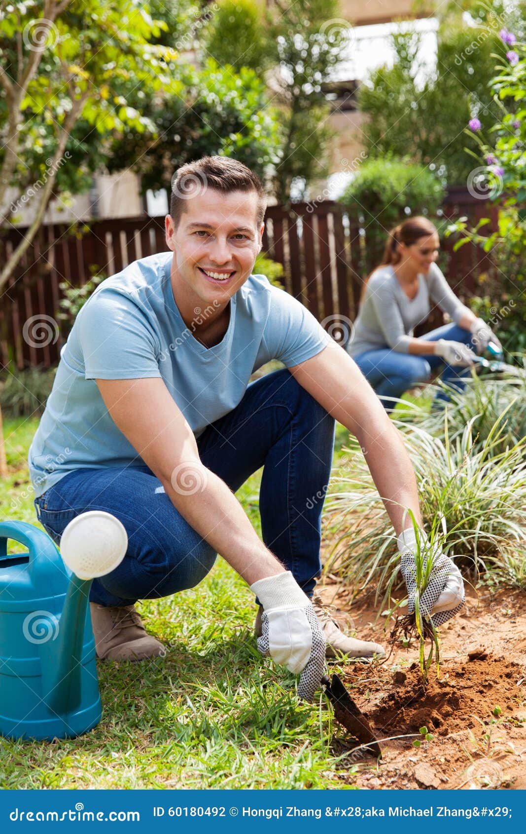 Man digging hole stock photo. Image of background, conservation - 60180492