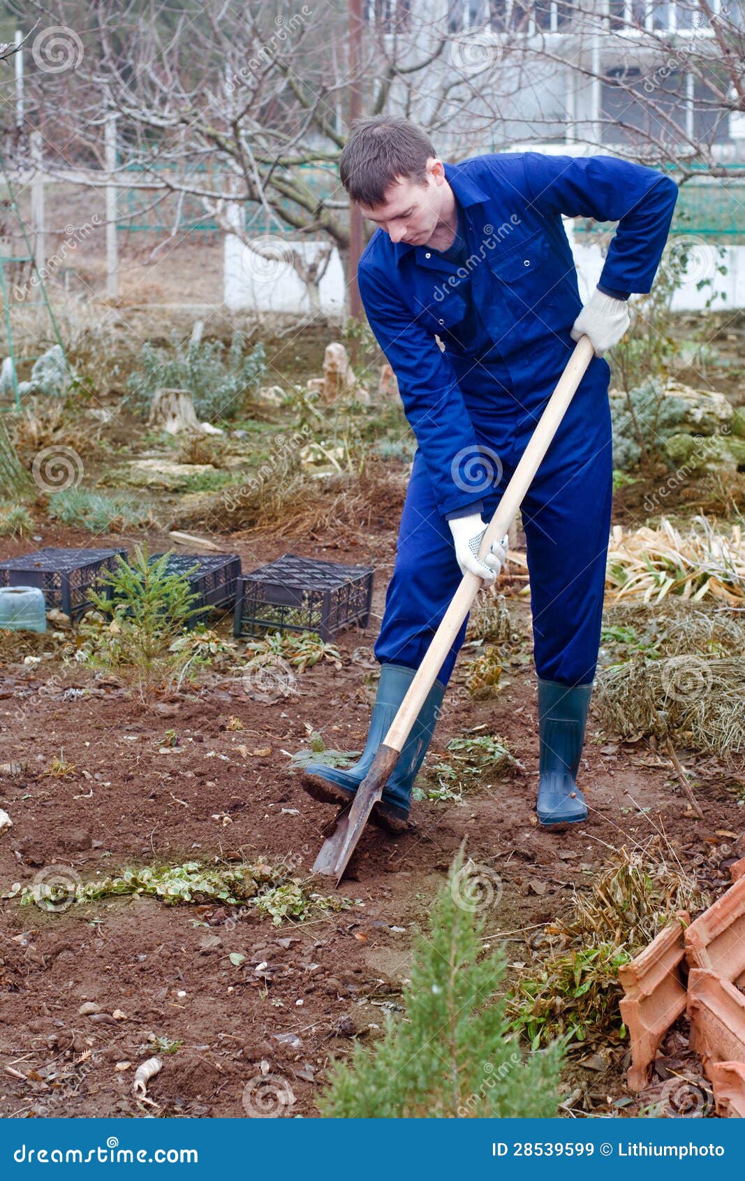 Man Digging Soil Royalty Free Stock Images - Image: 28539599