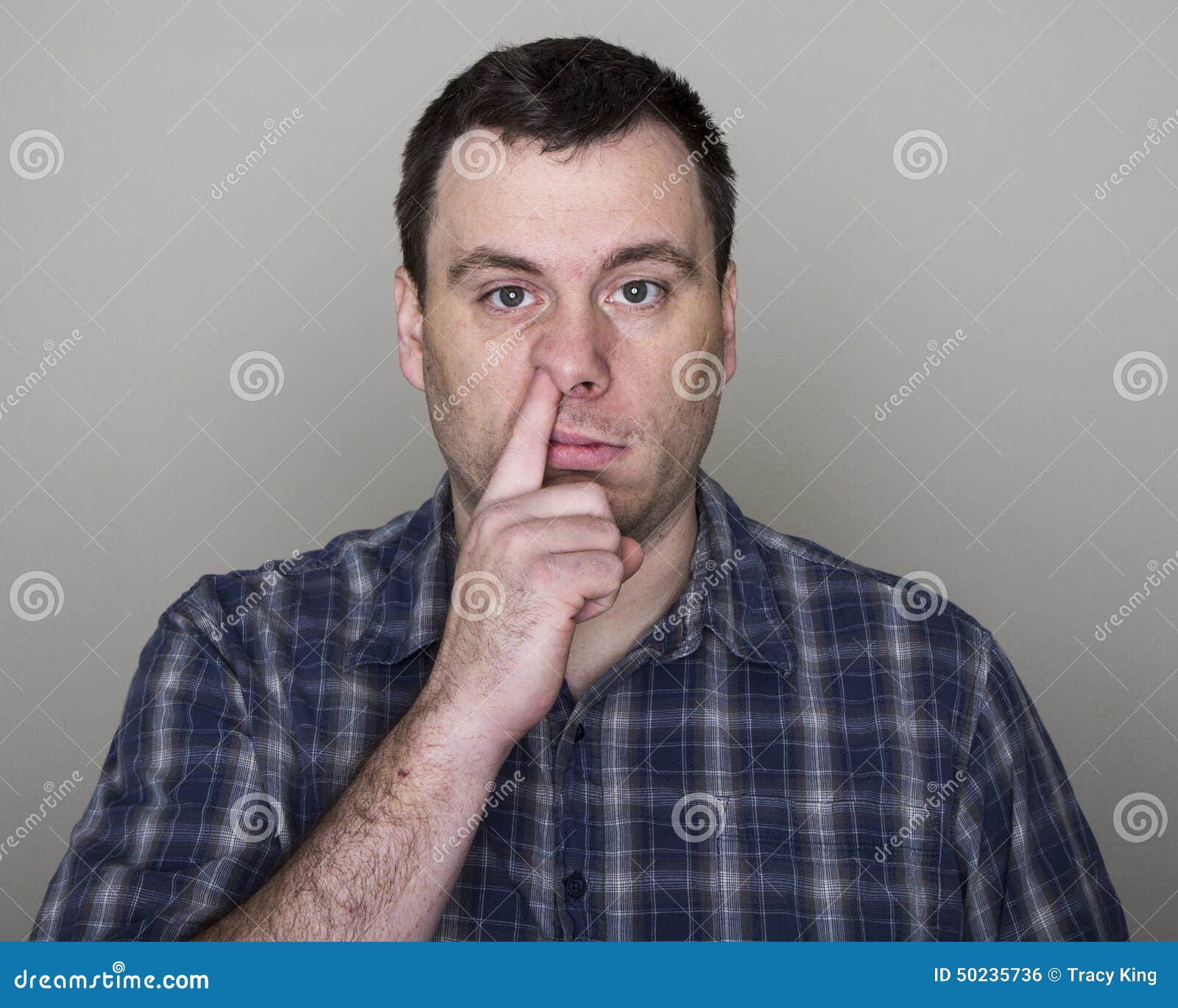 Man digging up his nose stock photo. Image of dirty, disease - 50235736