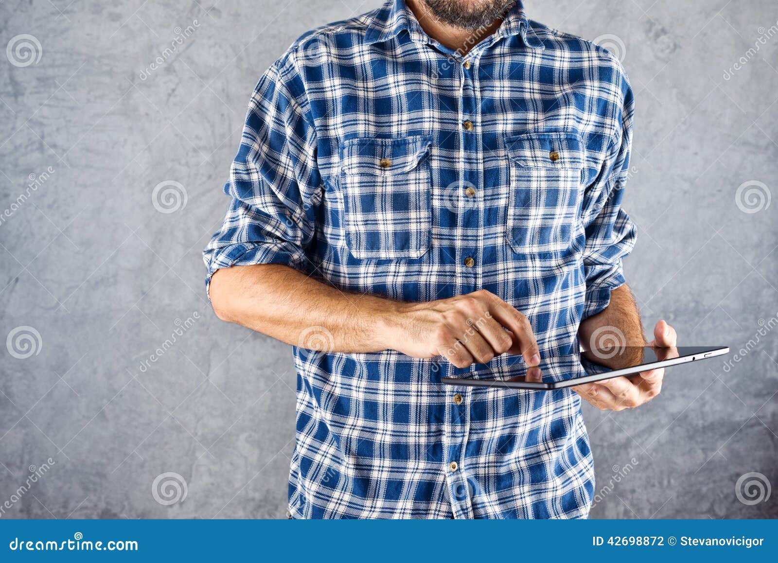Man with Digital Tablet Computer Stock Photo - Image of entertainment ...
