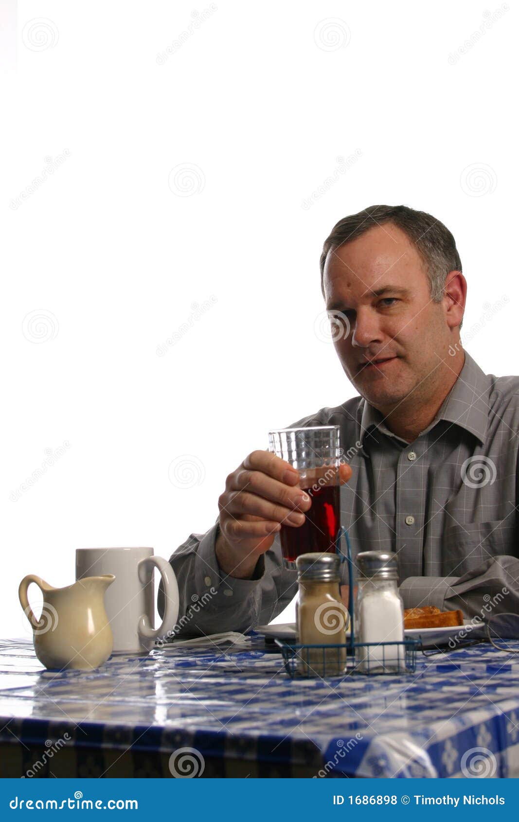 Man in diner having lunch stock photo. Image of salt, supper - 1686898