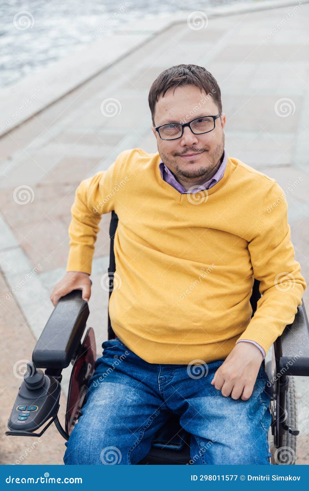 A Man with Disabilities Near the Sea Stock Image - Image of athlete ...