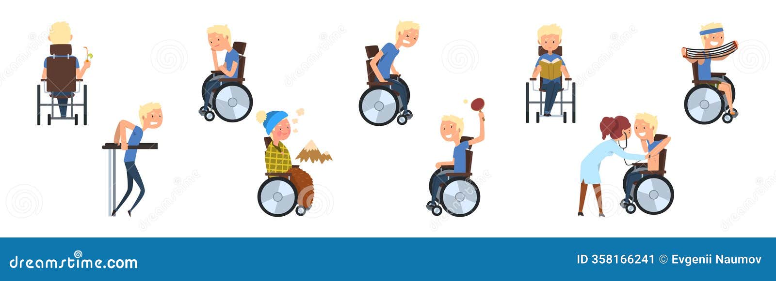 Disability Different Types Infographic Vertical Sequence Vector ...