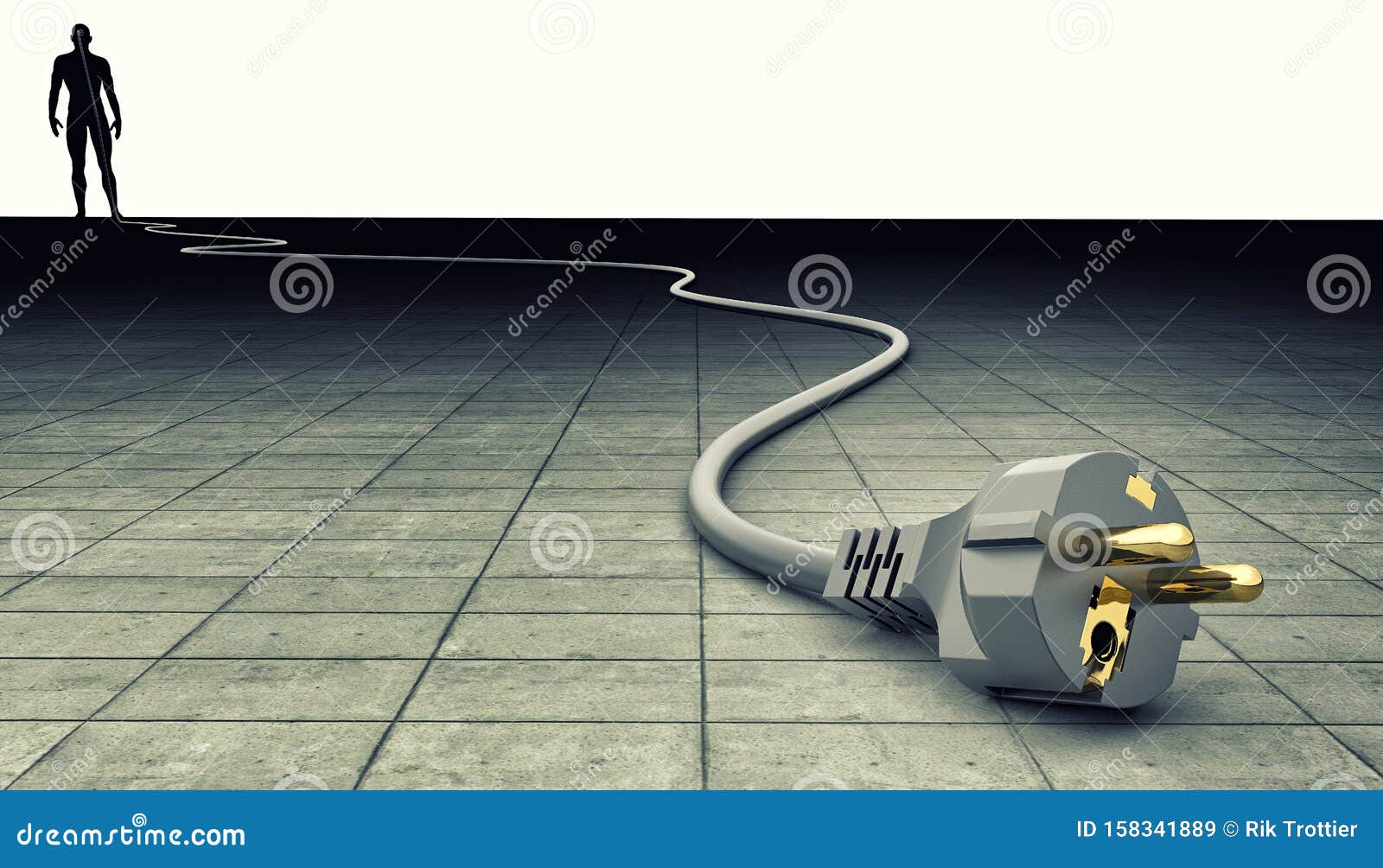 Man disconnected stock illustration. Illustration of disconnected ...