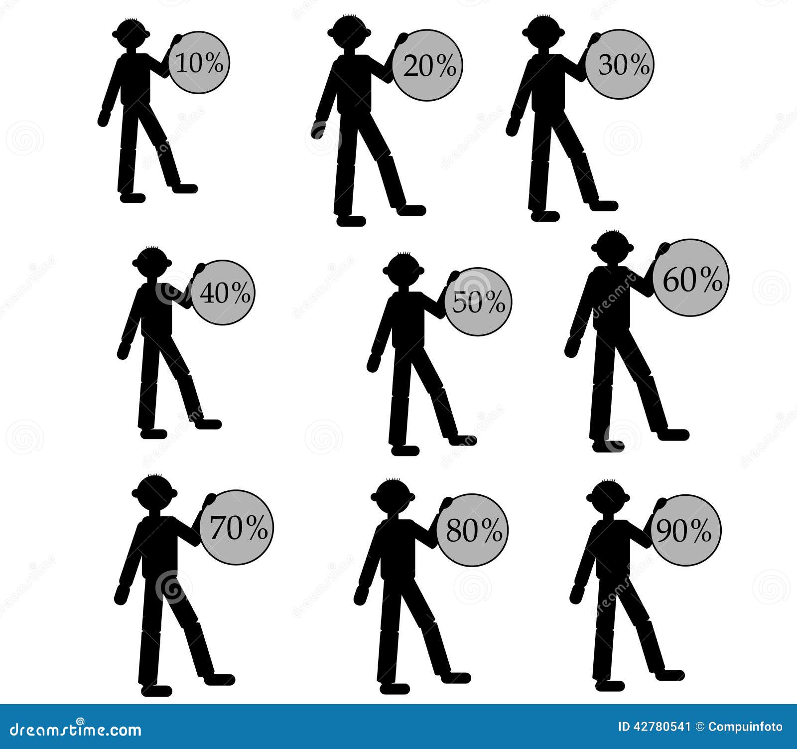 Man with discount sign stock vector. Illustration of shape - 42780541