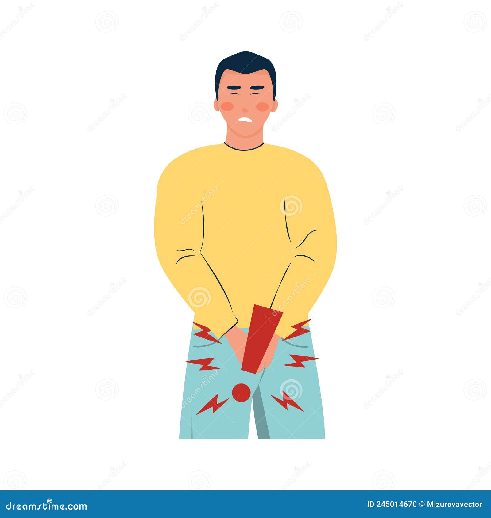 Prostatitis, Symptoms Bold Black Silhouette And Line Icons Set Isolated ...