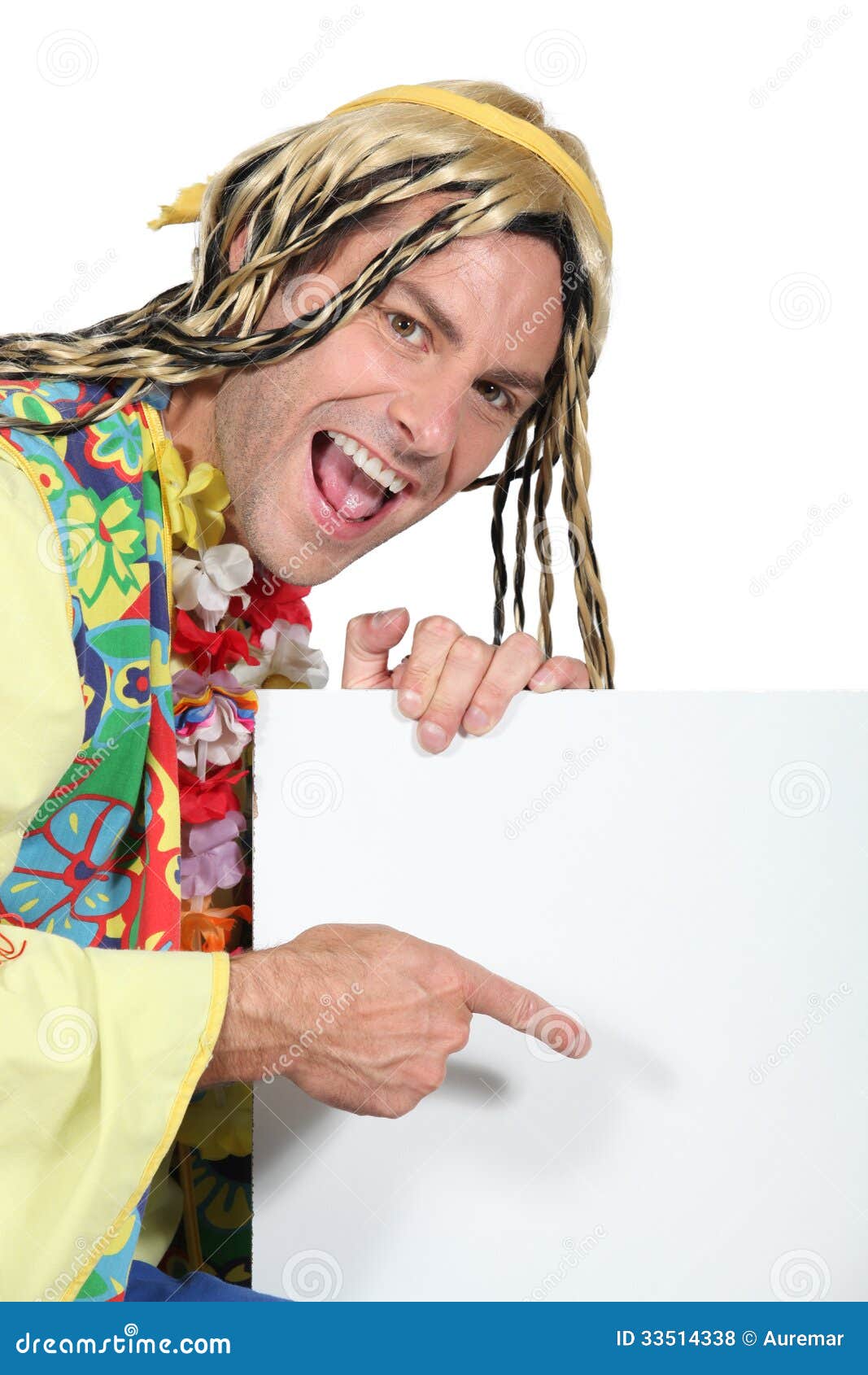 Man Disguised in Strange Outfit Stock Photo - Image of open, floral ...