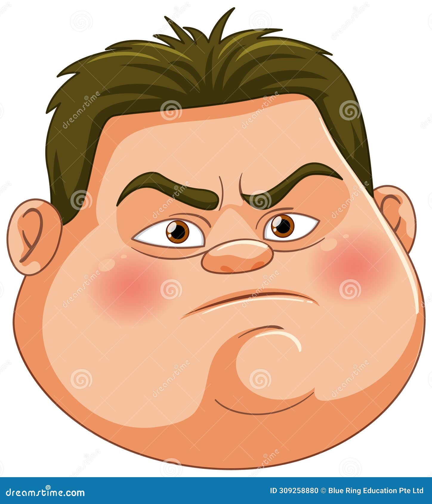 A Man with a Displeased Look Stock Vector - Illustration of displeased ...