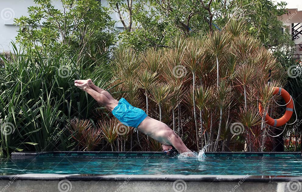 Man dive stock photo. Image of model, color, dress, look - 12102440