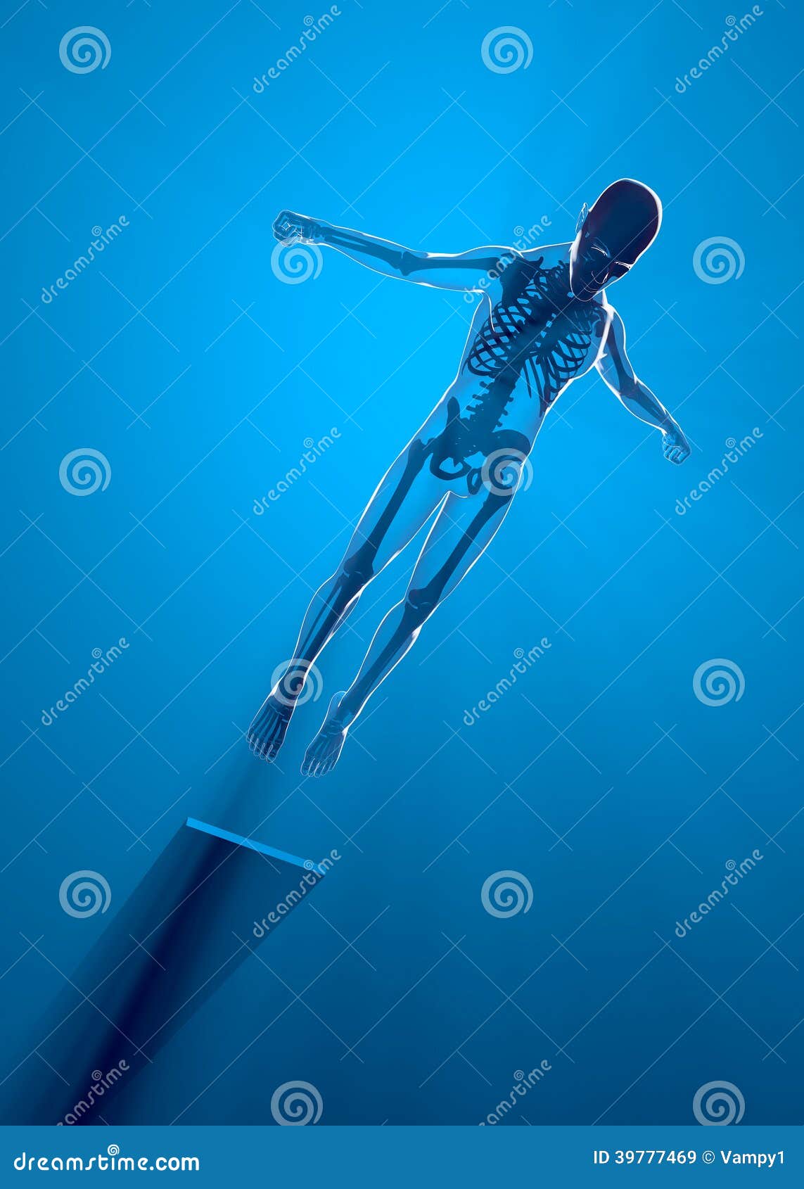 Man Dives Into The Pool From A Springboard, Stick Figure Swimmer ...