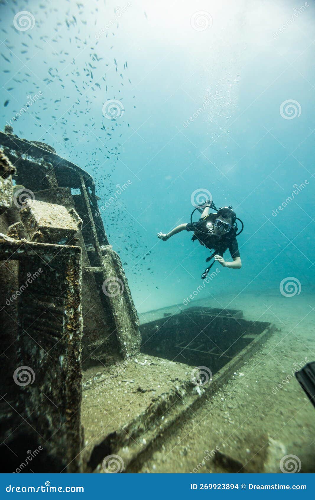 Man Diving in Deep Blue Indian Ocean Stock Photo - Image of recreation ...