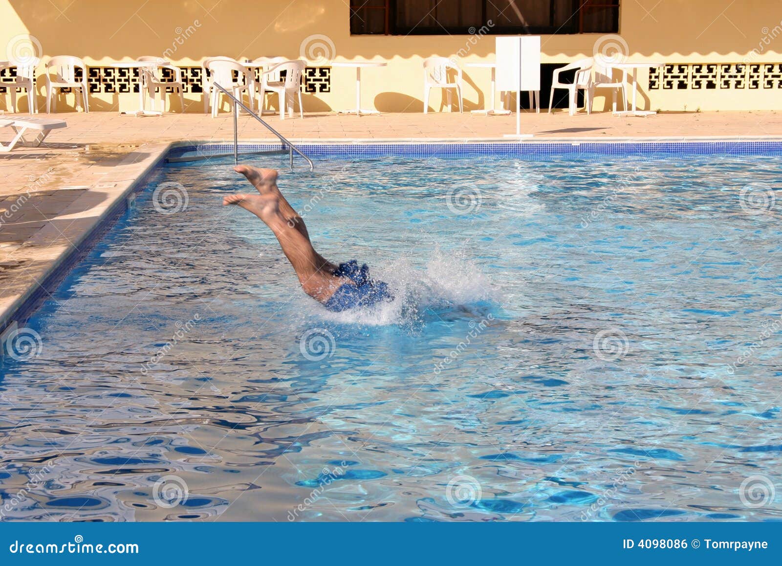 Man diving into pool stock photo. Image of splash, swimming - 4098086