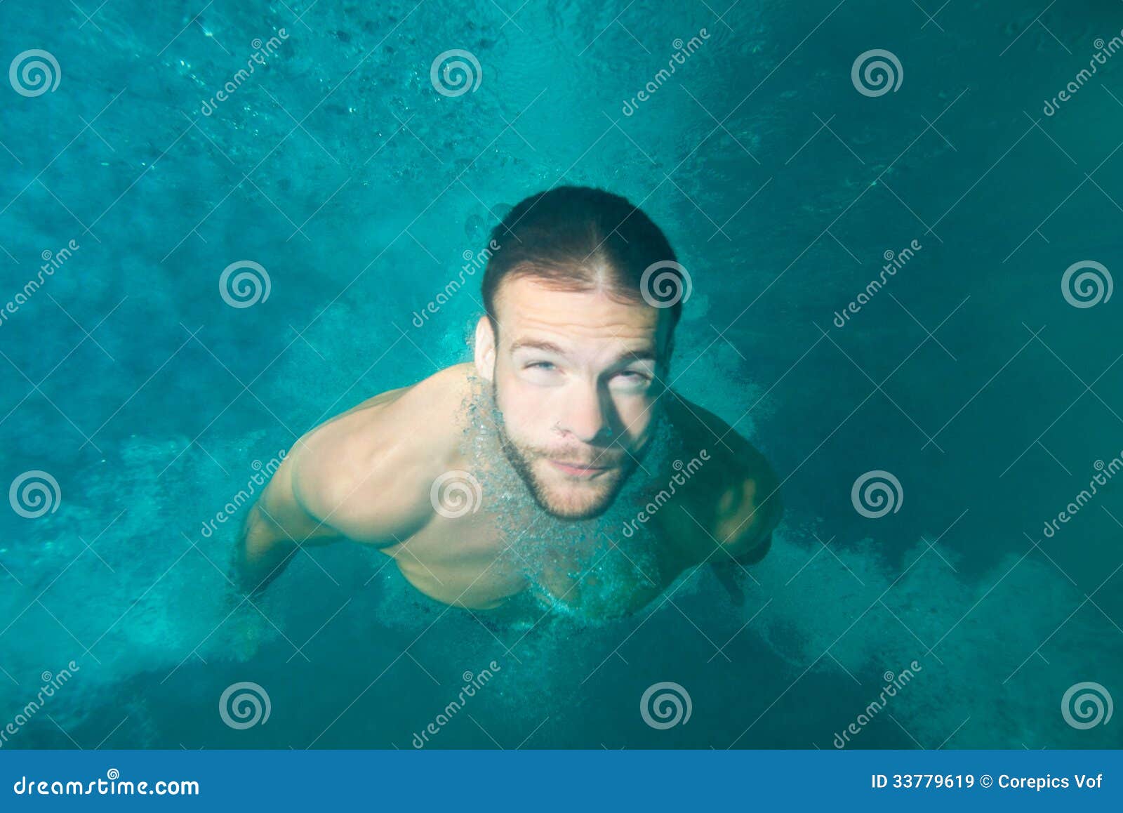 Man diving underwater stock image. Image of purity, person - 33779619