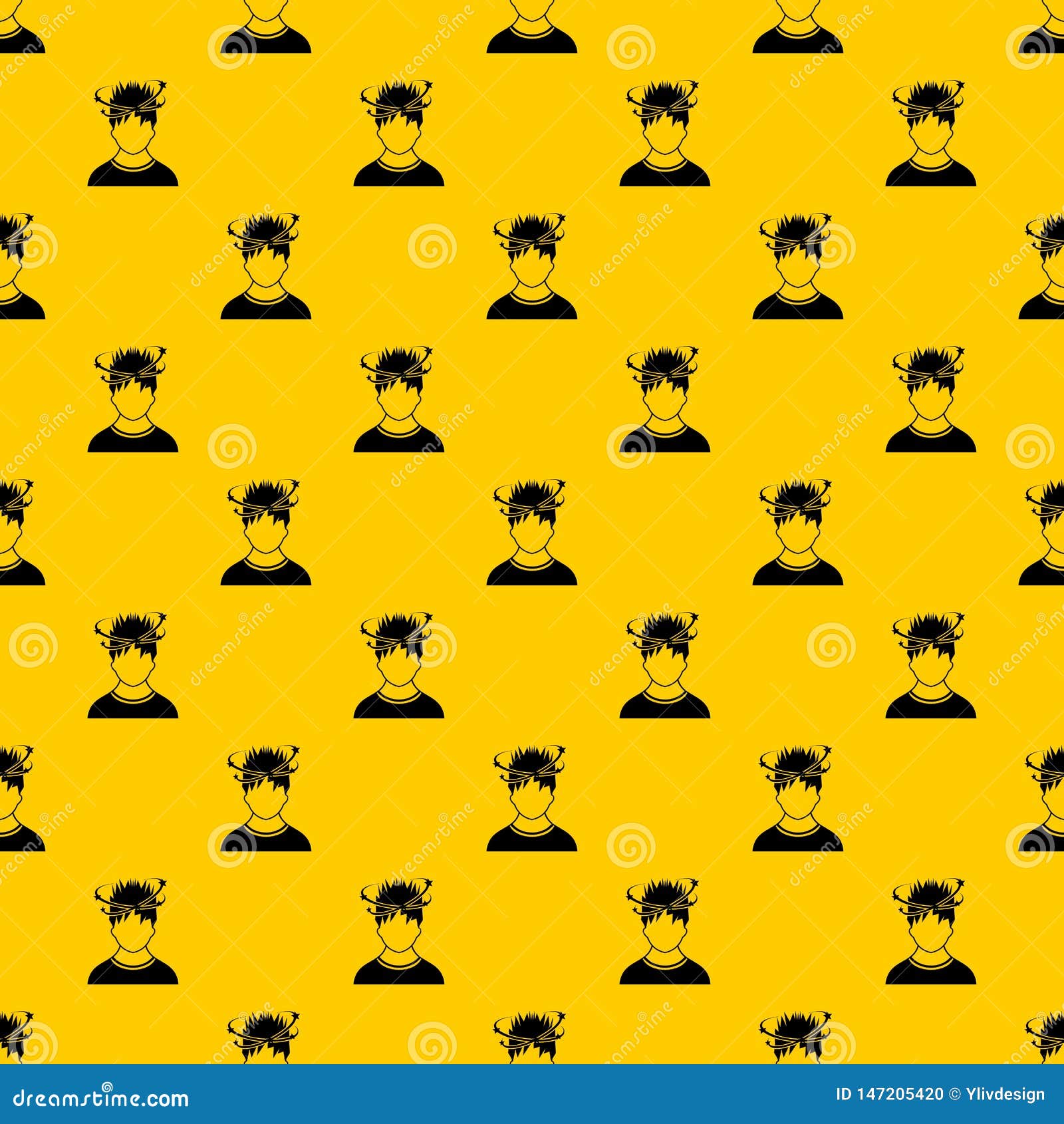 Man with Dizziness Pattern Vector Stock Vector - Illustration of ...