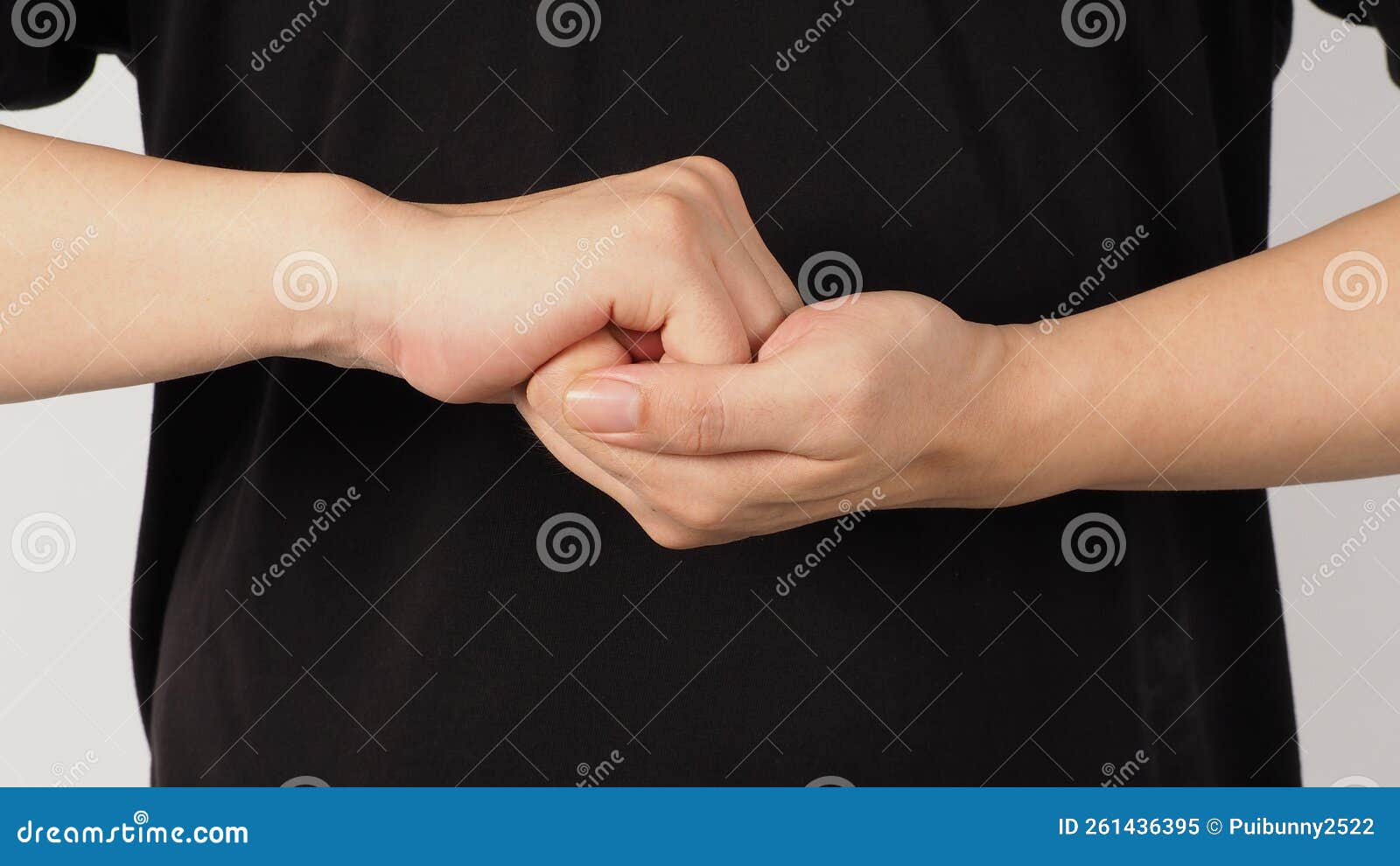 Man Do a Collab Hand Gesture that Represent Intuitive Commands Stock ...