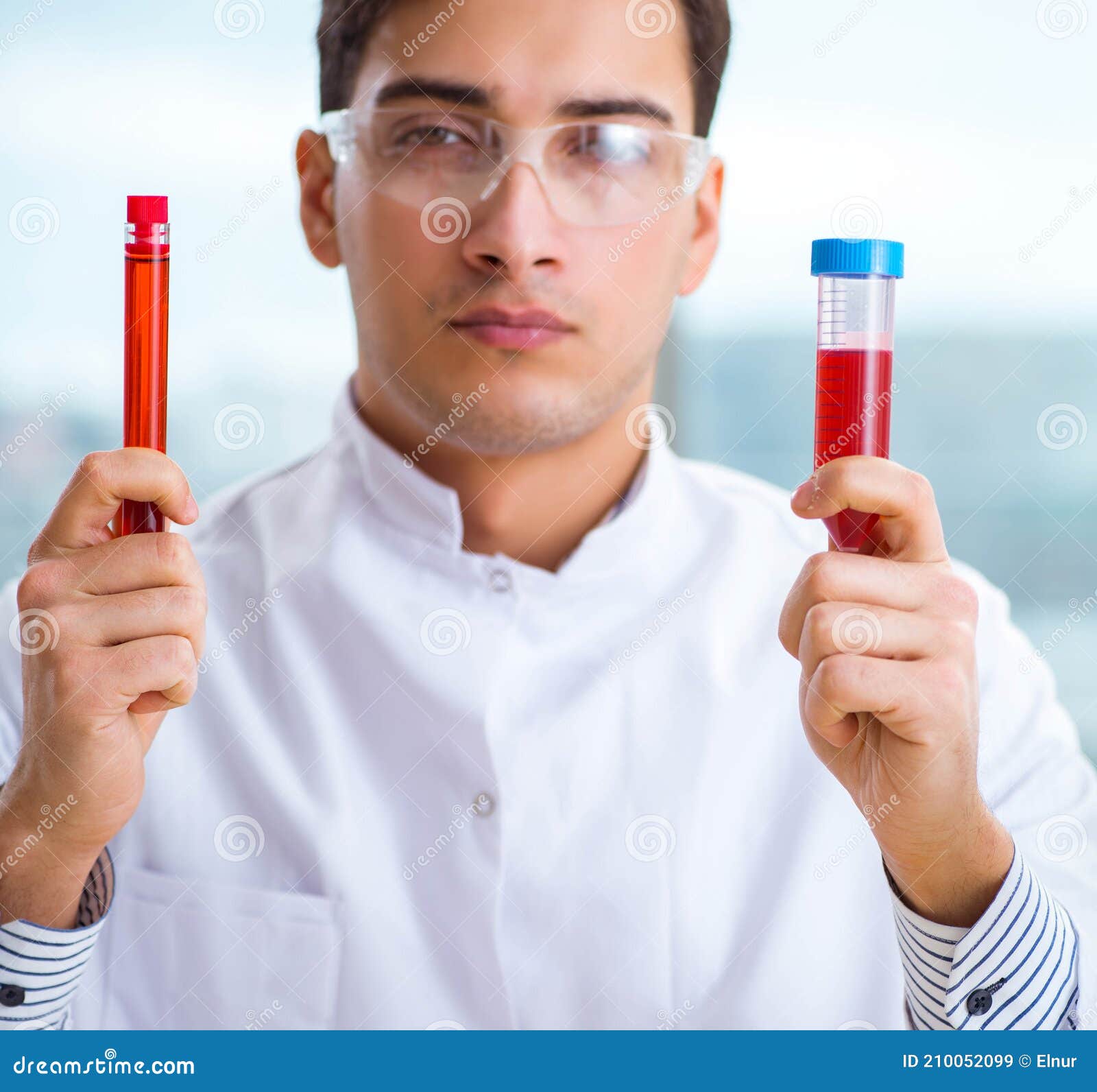 Man Doctor Checking Blood Samples in Lab Stock Image - Image of bank ...