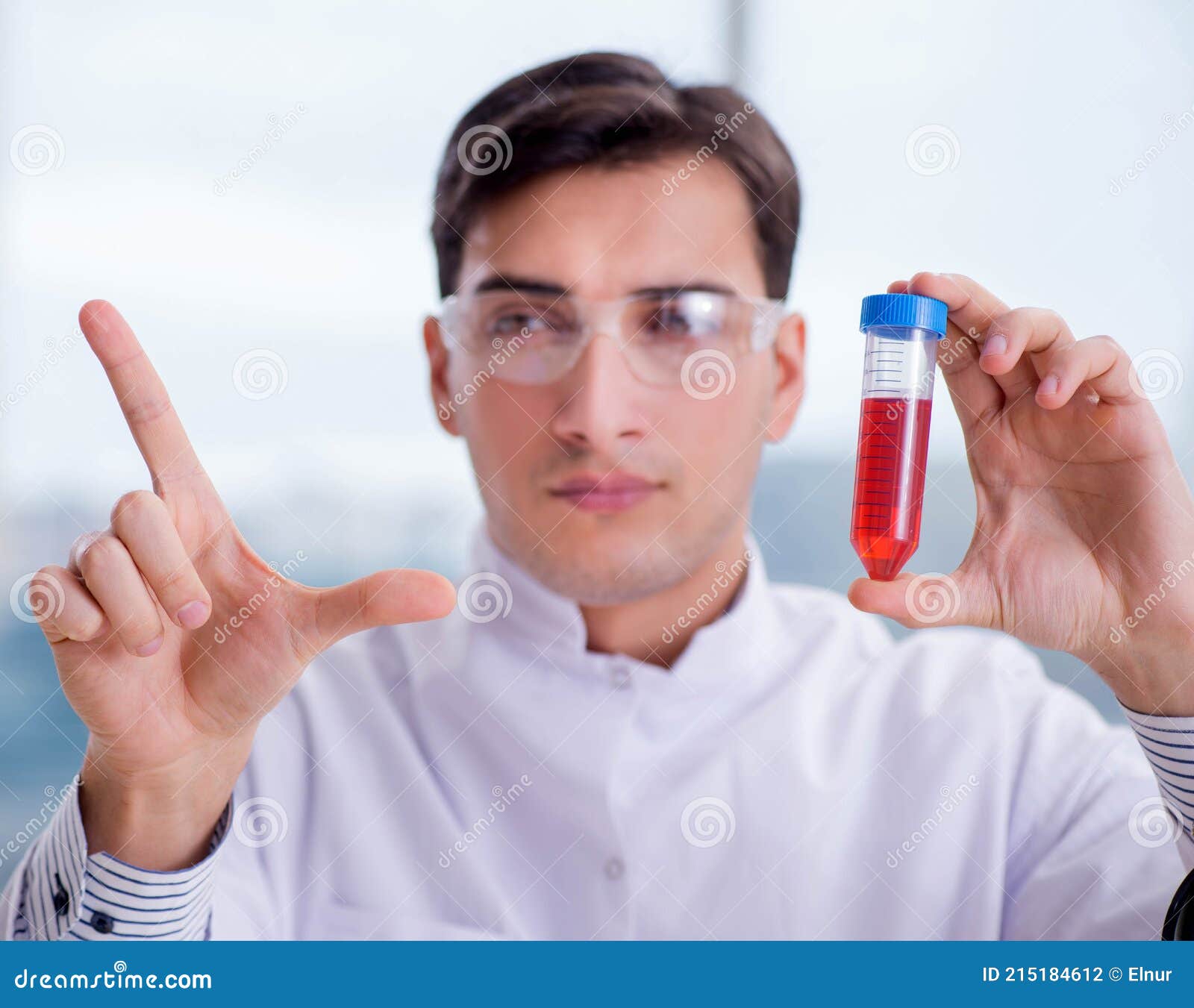Man Doctor Checking Blood Samples in Lab Stock Photo - Image of blood ...