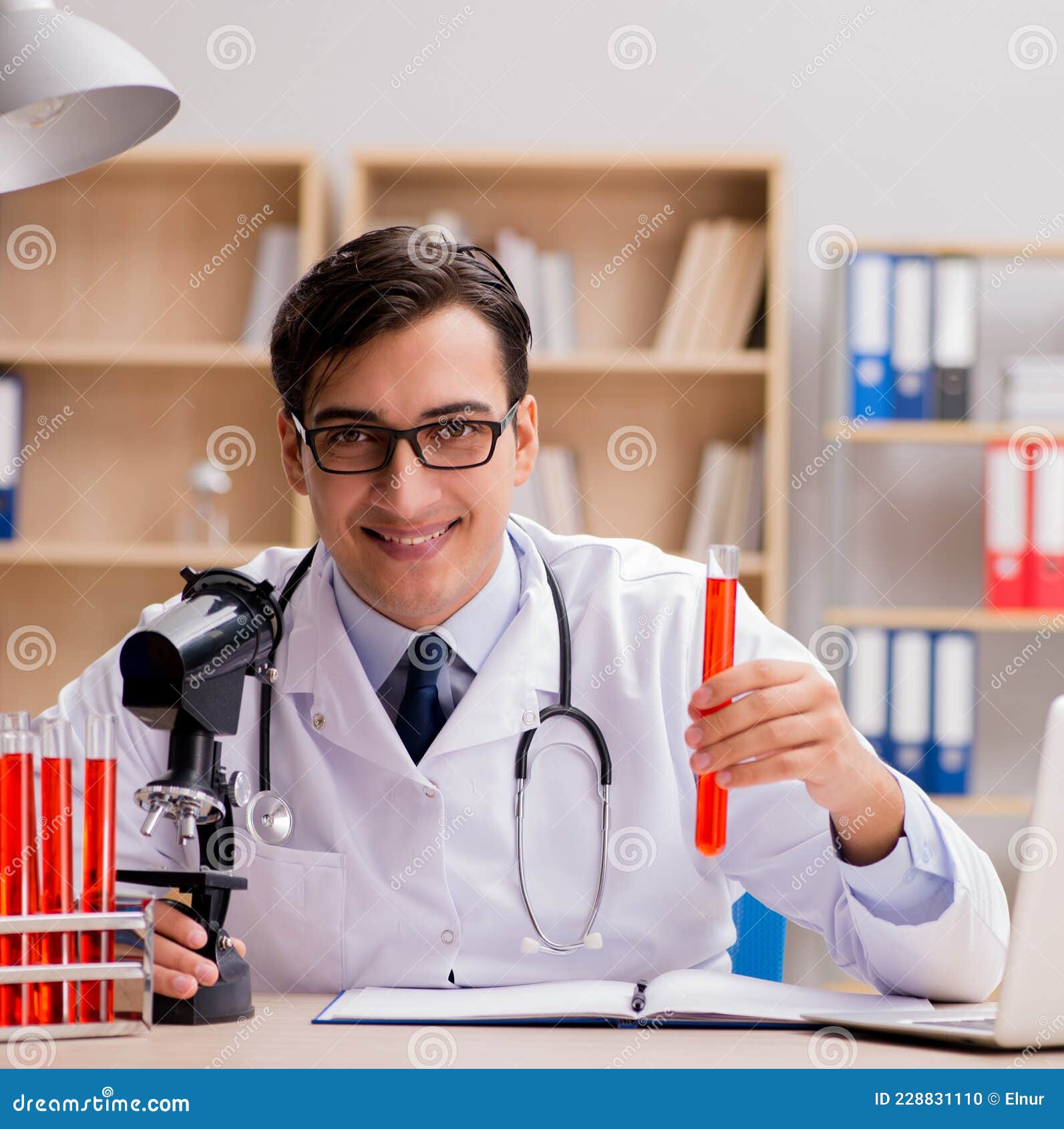 Man Doctor Working in the Lab Stock Photo - Image of healthcare, glass ...