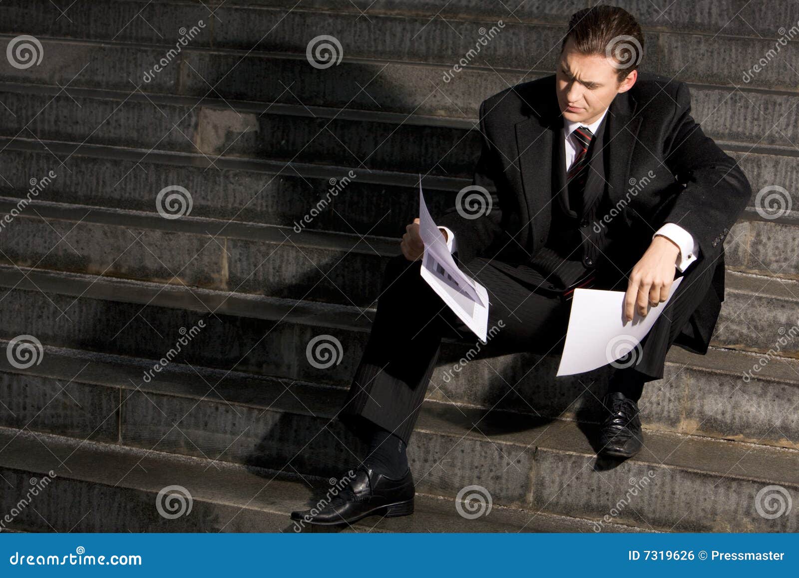 Man with documents stock photo. Image of inside, holding - 7319626