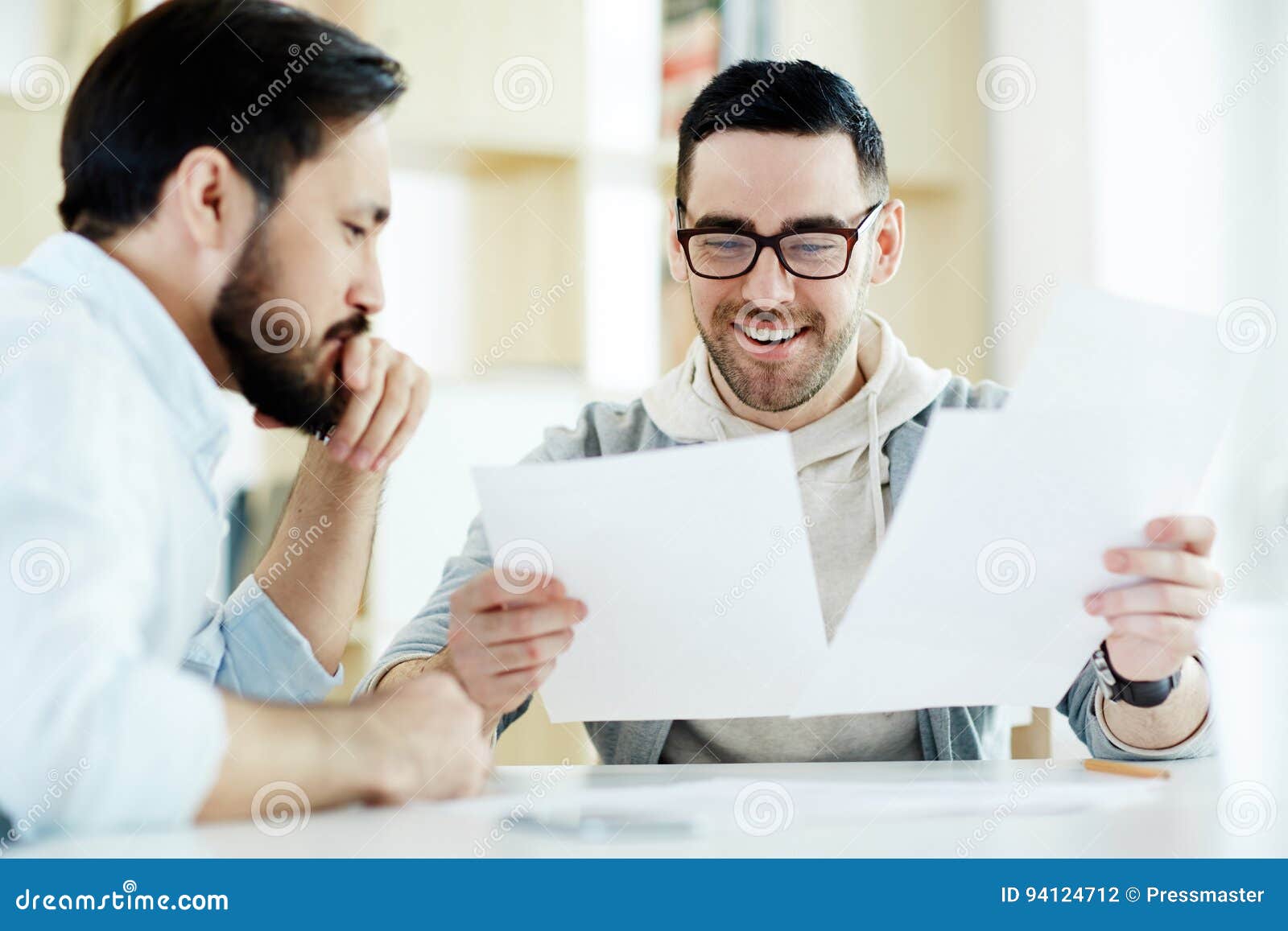 Man with documents stock photo. Image of conversation - 94124712