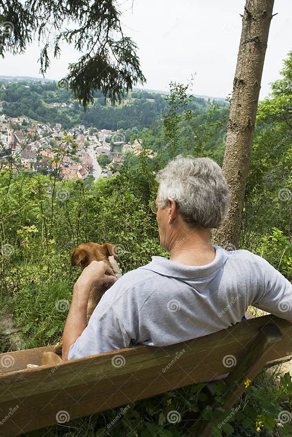 Man and dog stock photo. Image of church, retired, delight - 2715076