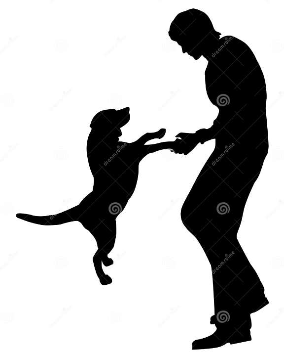 Man and dog stock illustration. Illustration of dogs, graphics - 807151