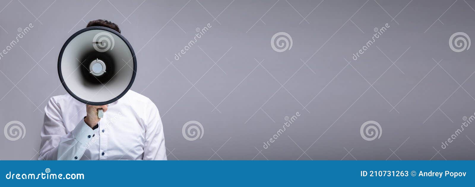 Announcement on Megaphone stock image. Image of banner - 210731263