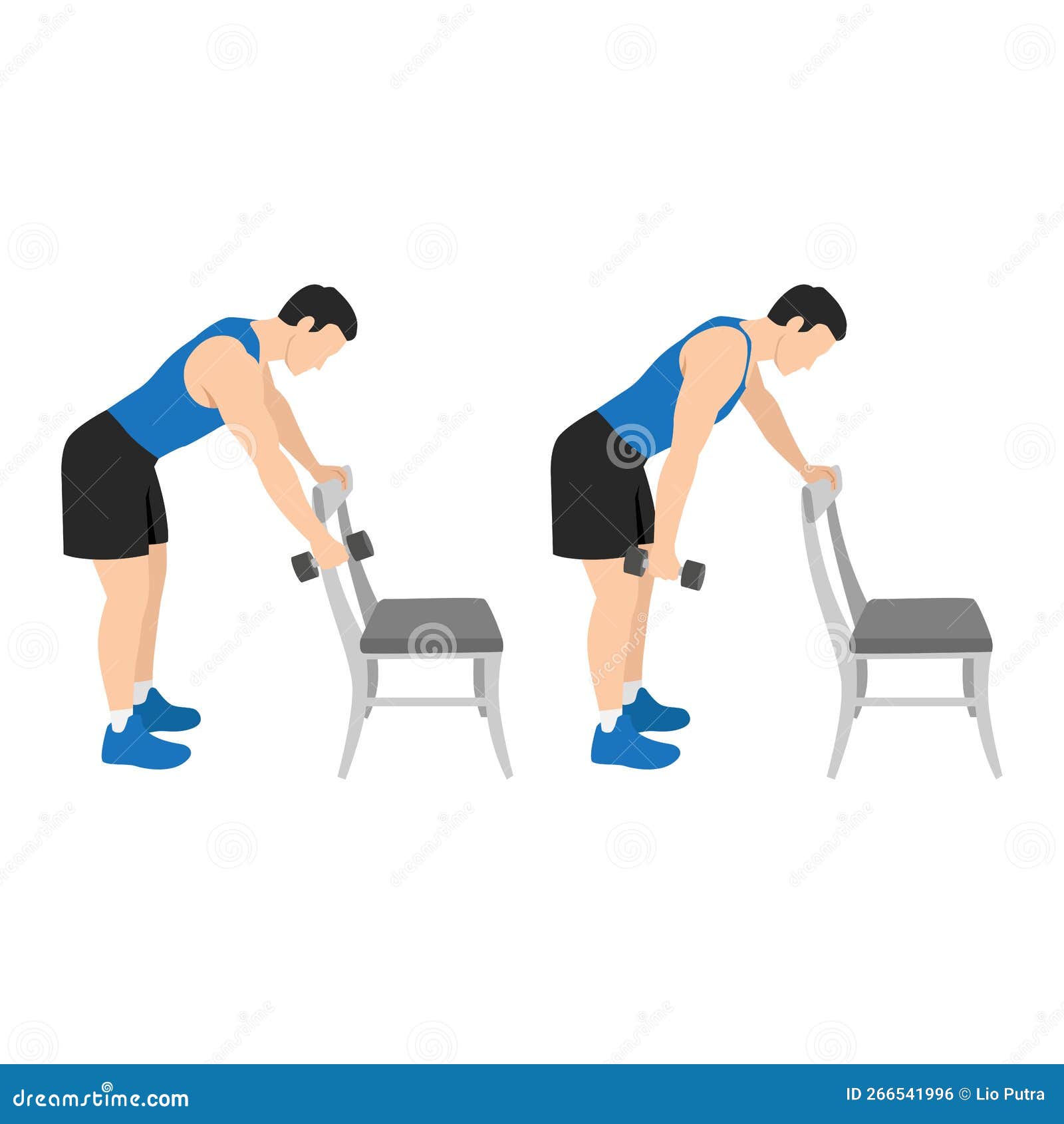 Dumbbell Shoulder Shrug Exercise Strength Workout Illustration Outline ...