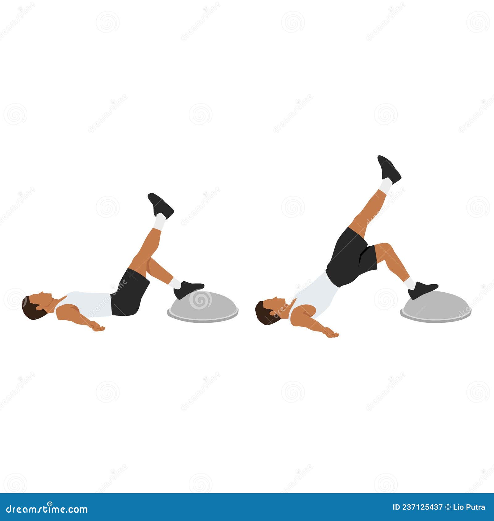 Hip Thrusts Workout For Glutes And Hamstrings Muscle Strength Outline ...