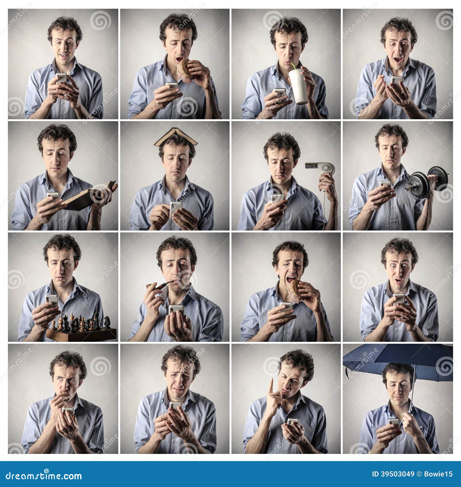 Man doing different things stock image. Image of dependence - 39503049