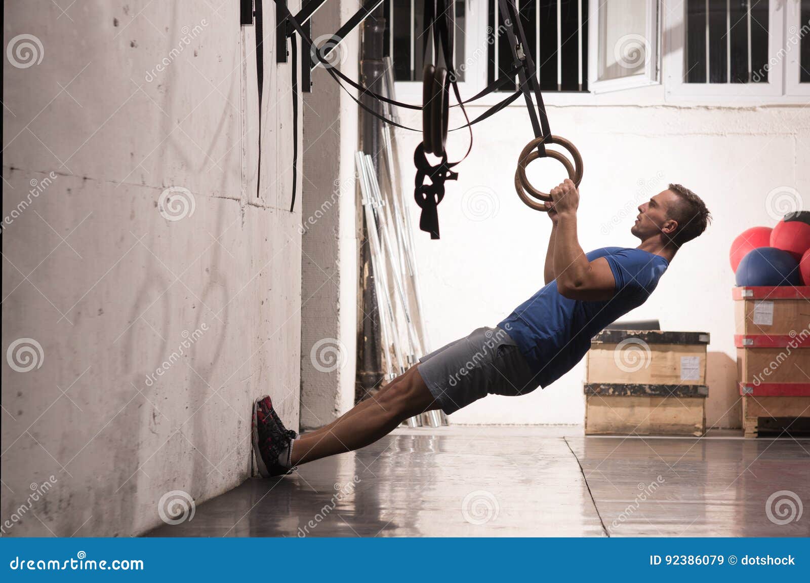 Man doing dipping exercise stock image. Image of portrait - 92386079