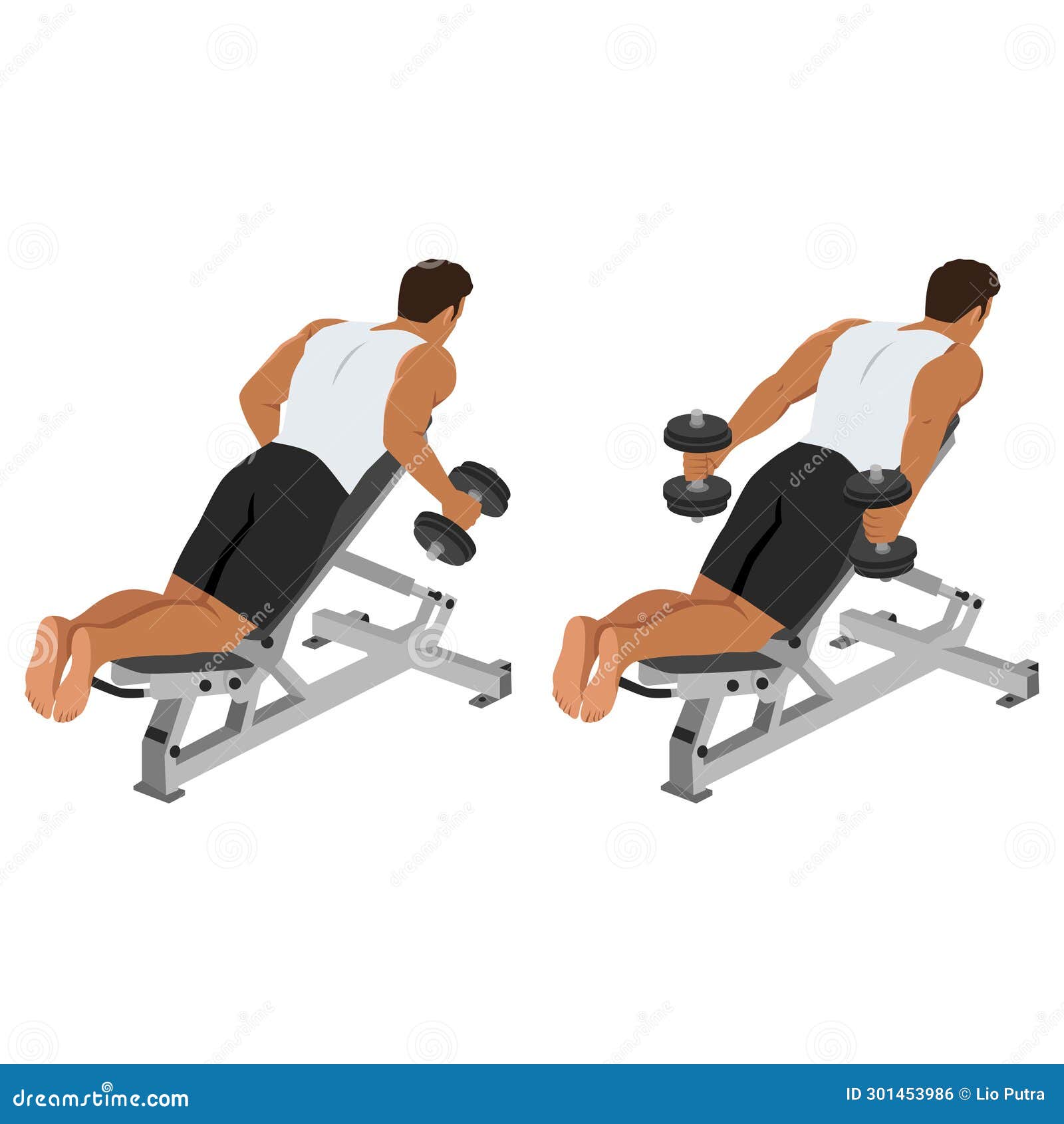 Kickbacks Exercise Workout Silhouette Vector Illustration ...