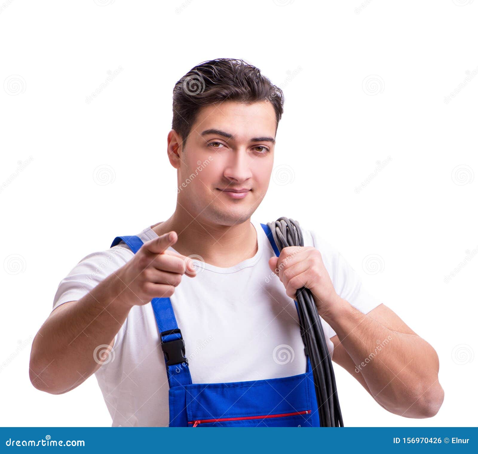 Man Doing Electrical Repairs Stock Photo - Image of electrician ...