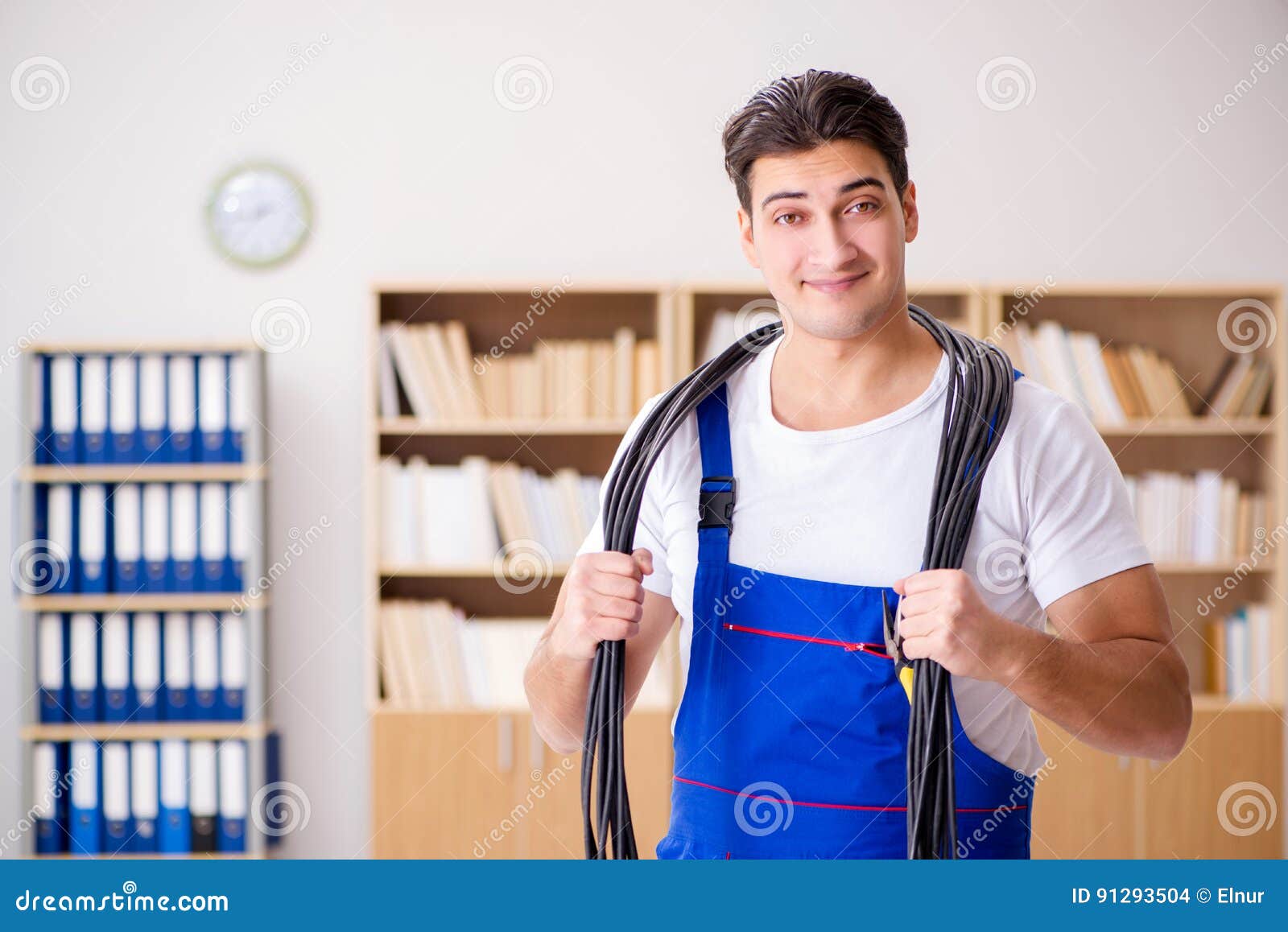 The Man Doing Electrical Repairs at Home Stock Photo - Image of ...