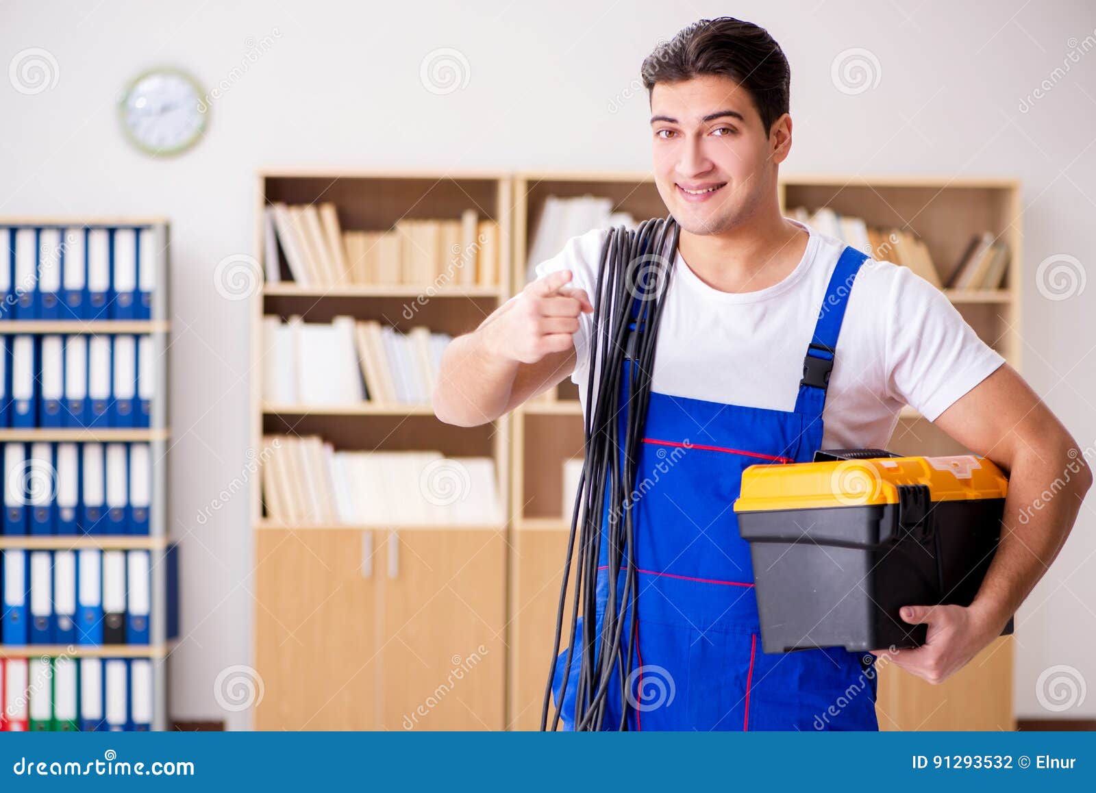 The Man Doing Electrical Repairs at Home Stock Photo - Image of ...