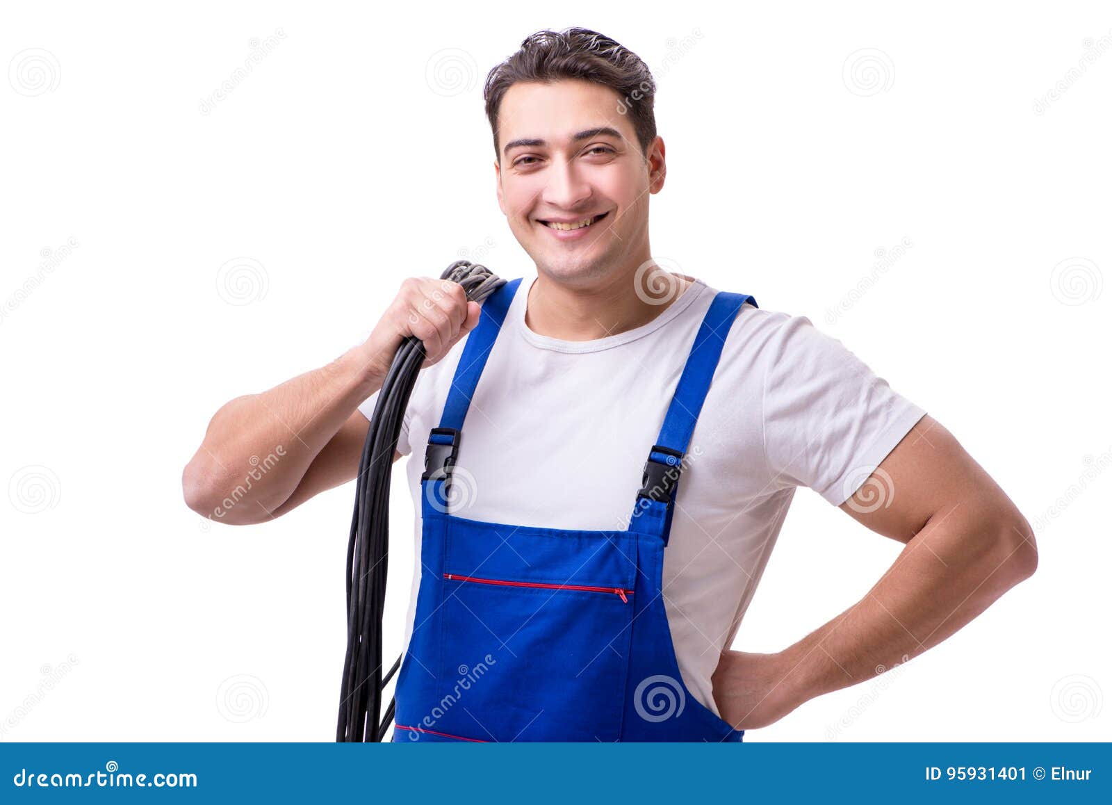 The Man Doing Electrical Repairs Stock Image - Image of looking ...
