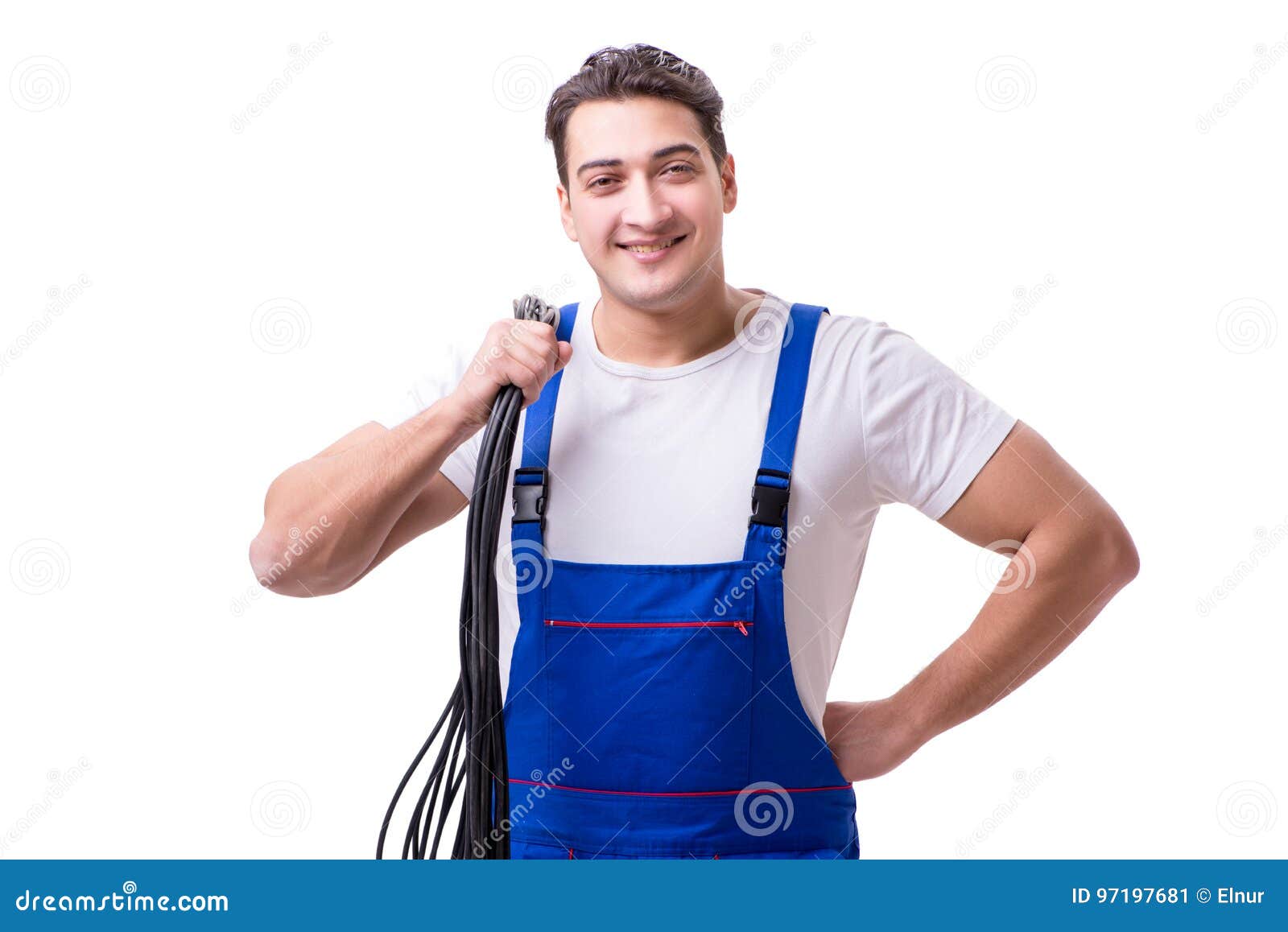 The Man Doing Electrical Repairs Stock Image - Image of construction ...