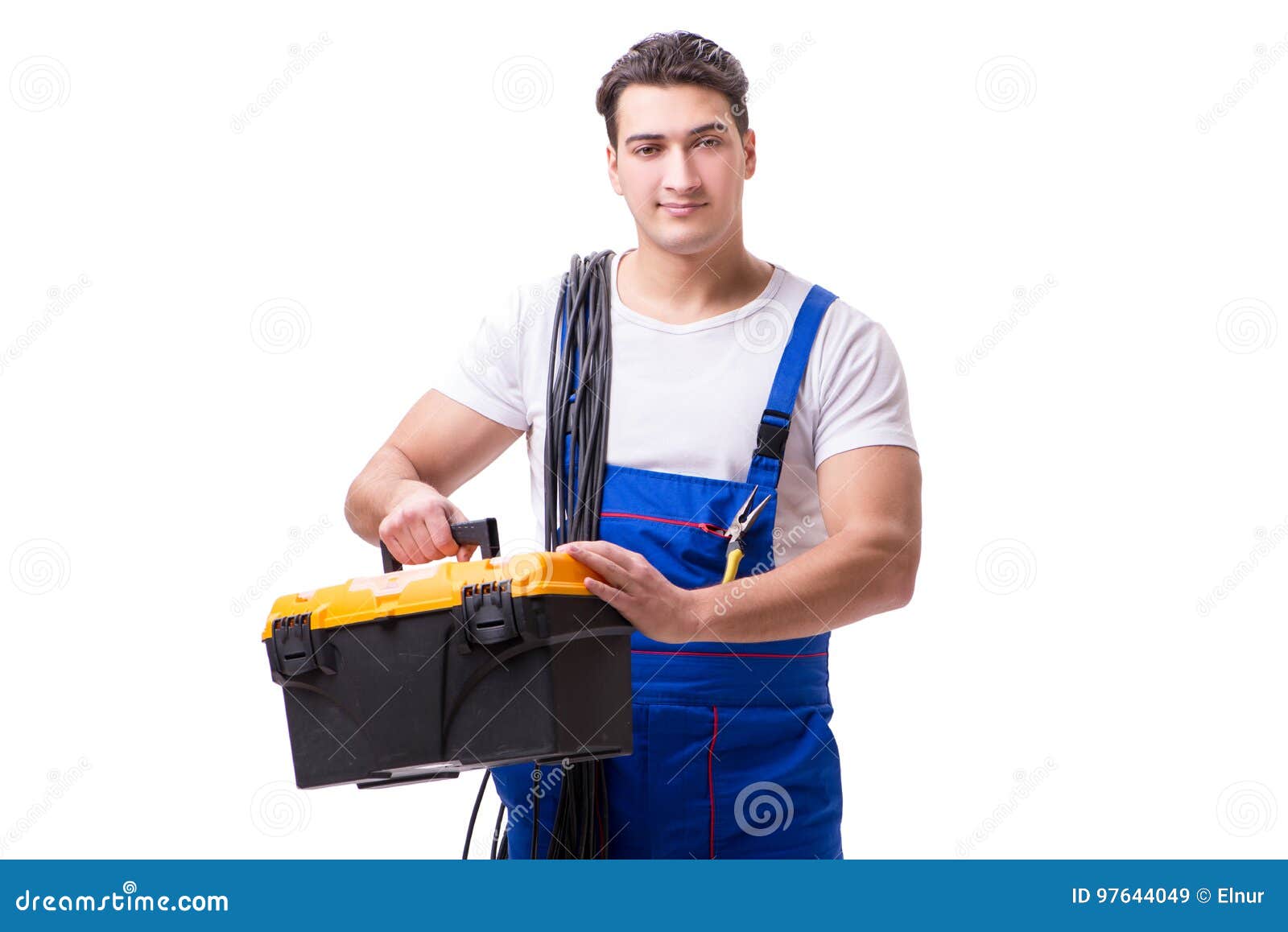 The Man Doing Electrical Repairs Stock Image - Image of electrical ...