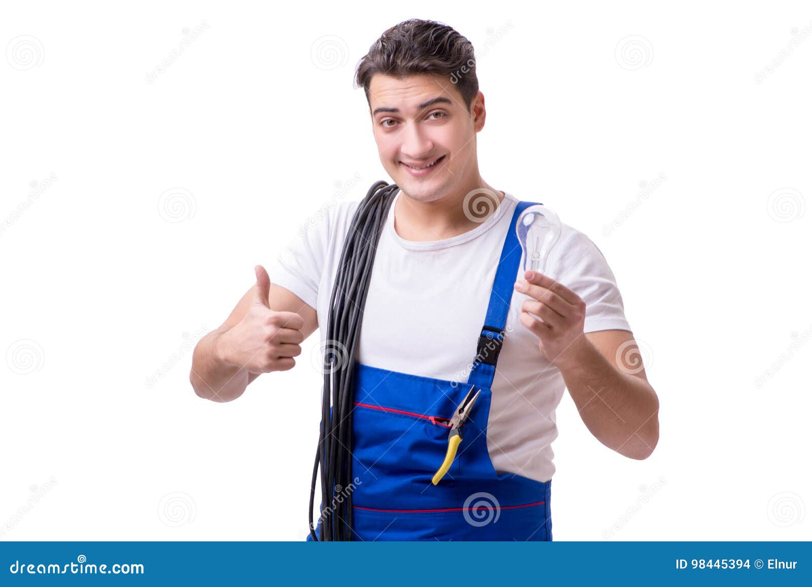 The Man Doing Electrical Repairs Stock Photo - Image of contractor ...