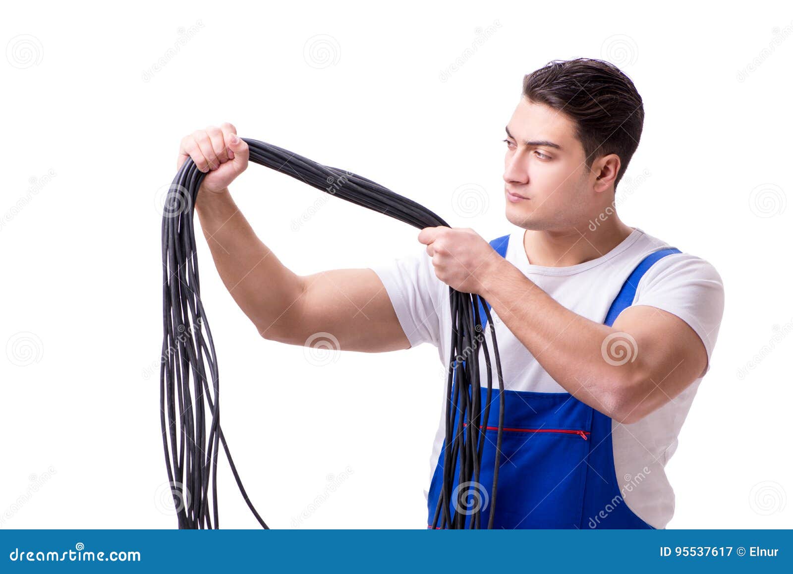 The Man Doing Electrical Repairs Stock Image - Image of equipment ...