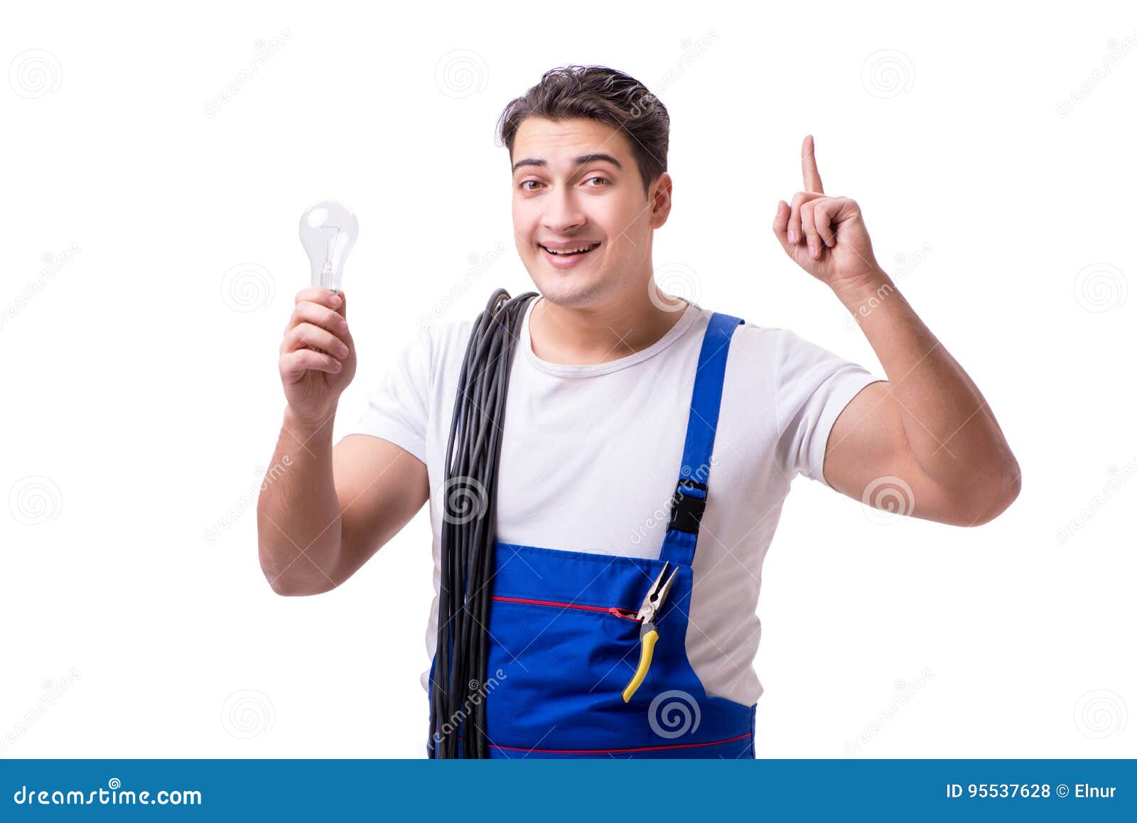 The Man Doing Electrical Repairs Stock Photo - Image of repairing ...