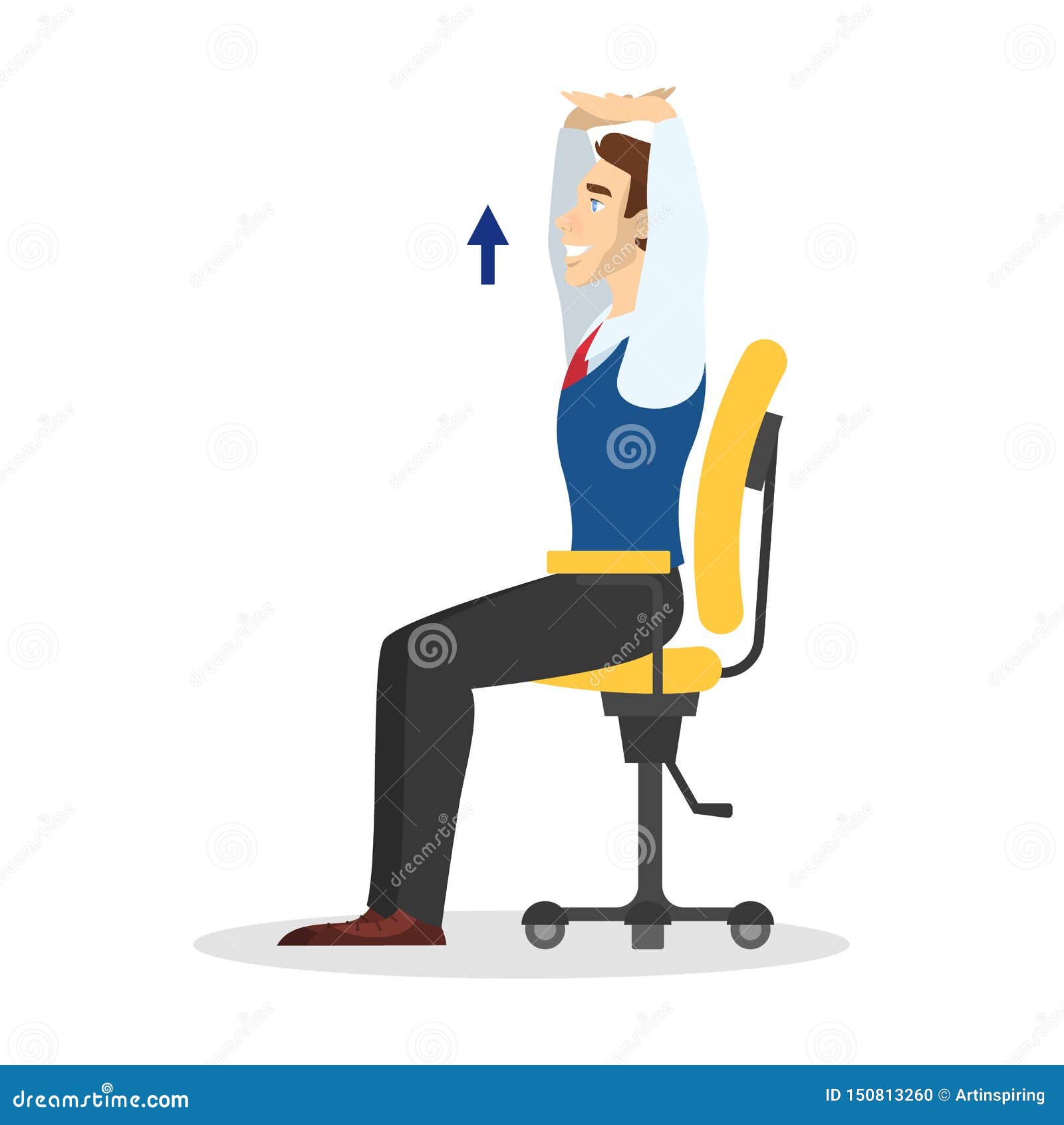 Back Stretch Chair Stock Illustrations – 187 Back Stretch Chair Stock ...