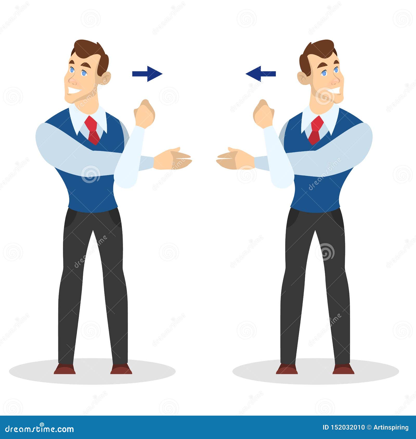 Man Doing Exercise for Back Stretch in Office Stock Vector ...