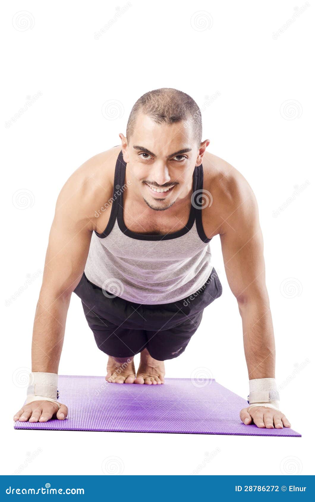 Man doing exercises stock photo. Image of beautiful, healthy - 28786272